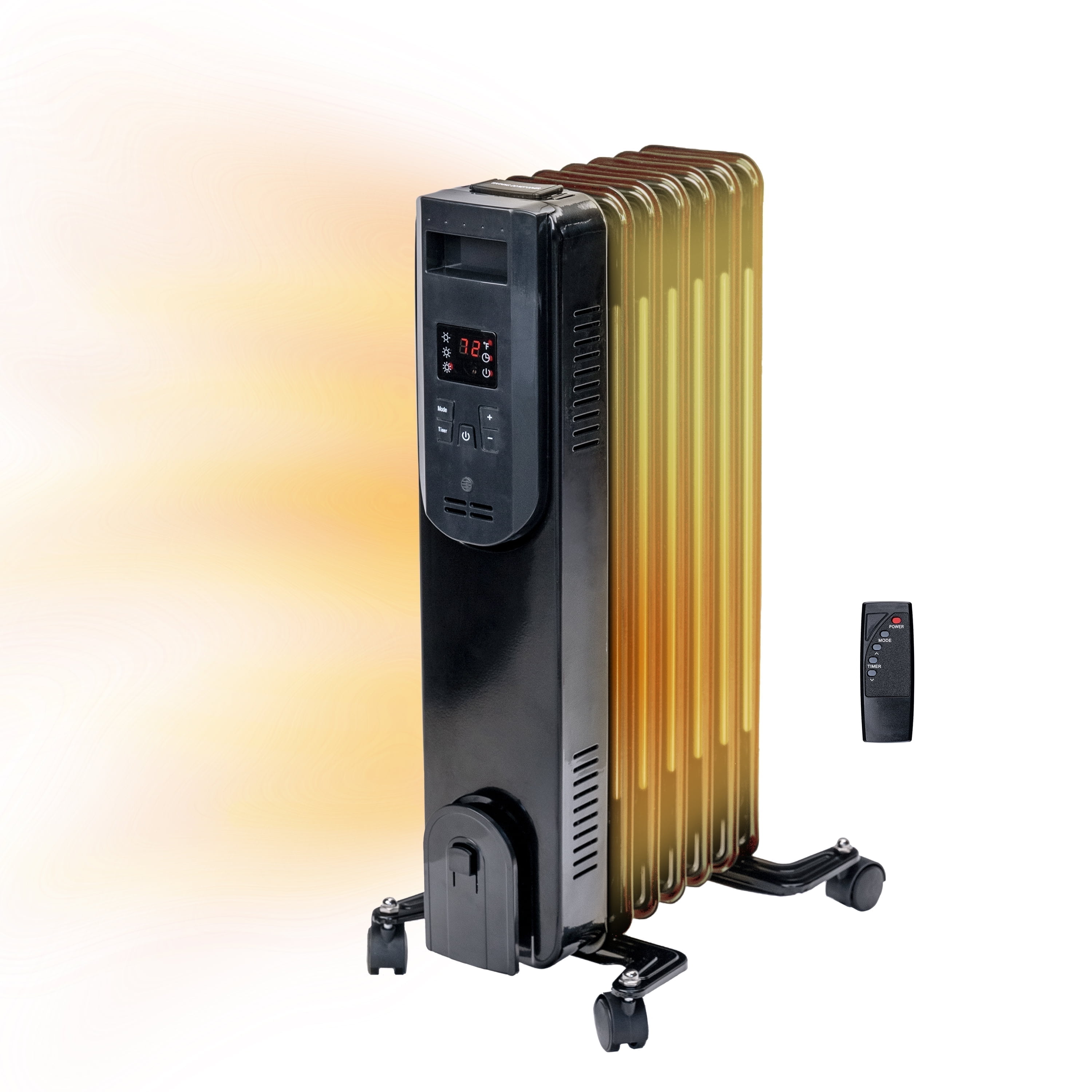 Comfort Zone Electric Oil Filled Radiator Space Heater, Remote Control ...