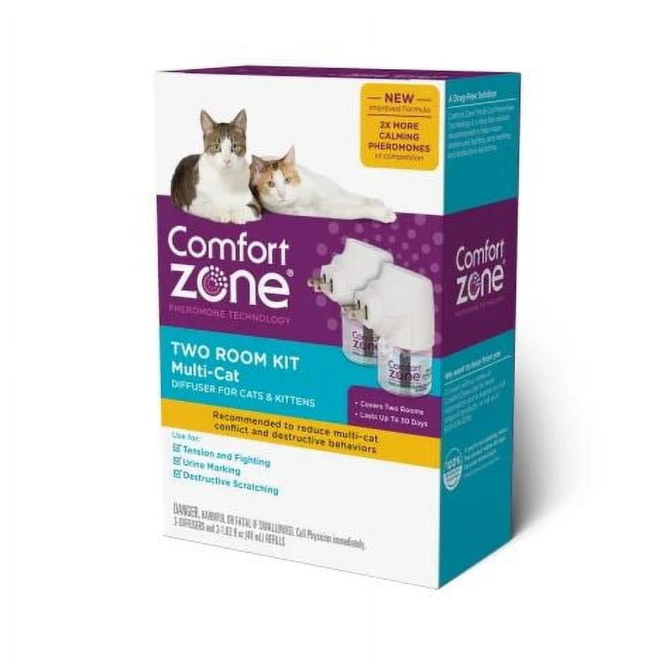 Comfort Zone MultiCat Calming Diffuser Kit, Feline Stress Pheromone ...