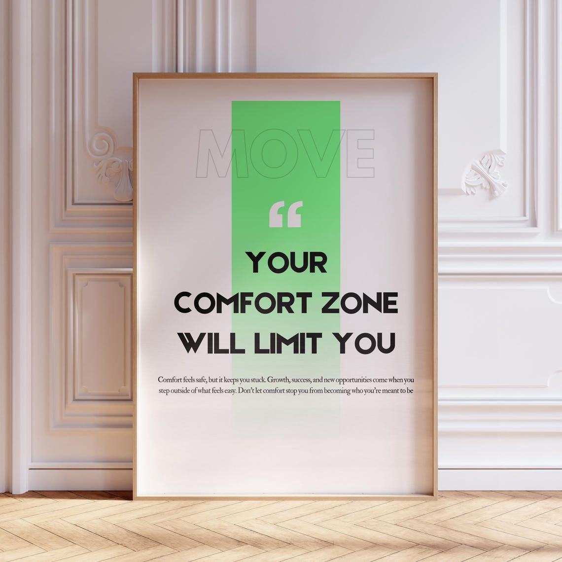 Your Comfort Zone Will Limit You Affirmation Poster, Motivational Wall ...