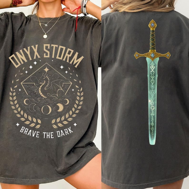 Comfort colors Onyx Storm Brave The Dark Shirt, Fourth Wing Series ...