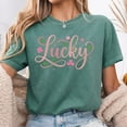 Comfort colors Women's Coquette St Patrick's Day Shirt, Pink Shamrock ...