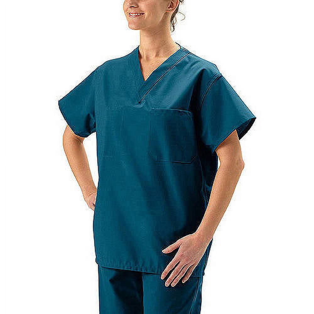 ComfortEase Unisex Reversible V-Neck Scrub Top - Walmart.com