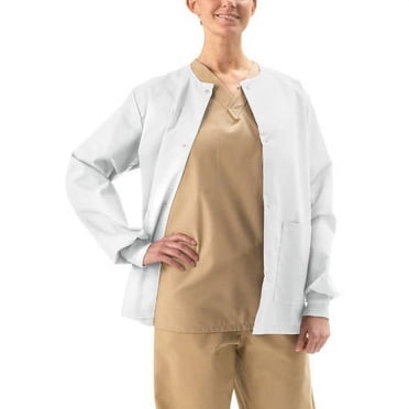 Medline AngelStat Unisex Snap-Front Warm-Up Scrub Jacket - Walmart.com