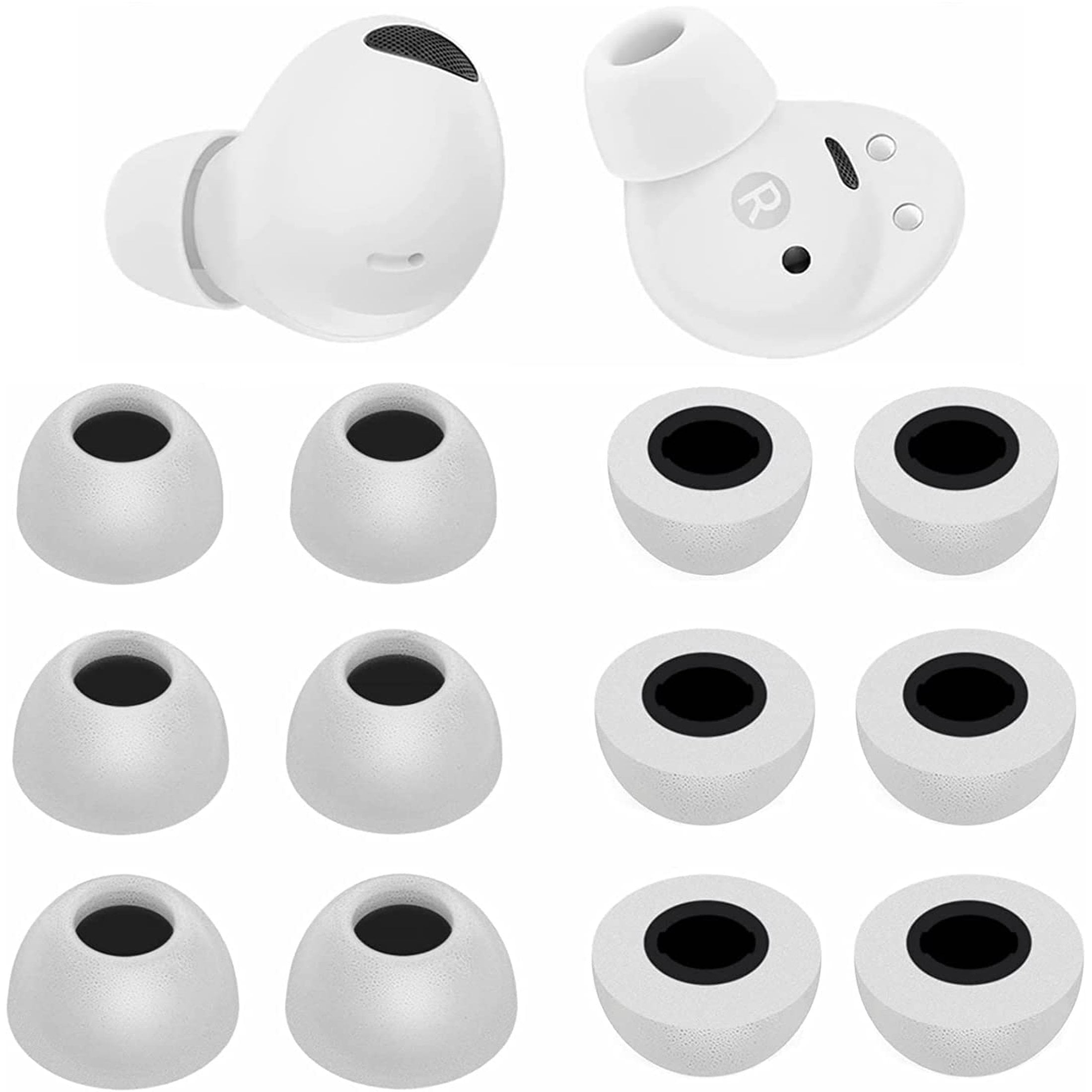 ComfortFit Foam Eartips for Galaxy Buds 2 Pro - 6 Pairs in S/M/L Sizes ...