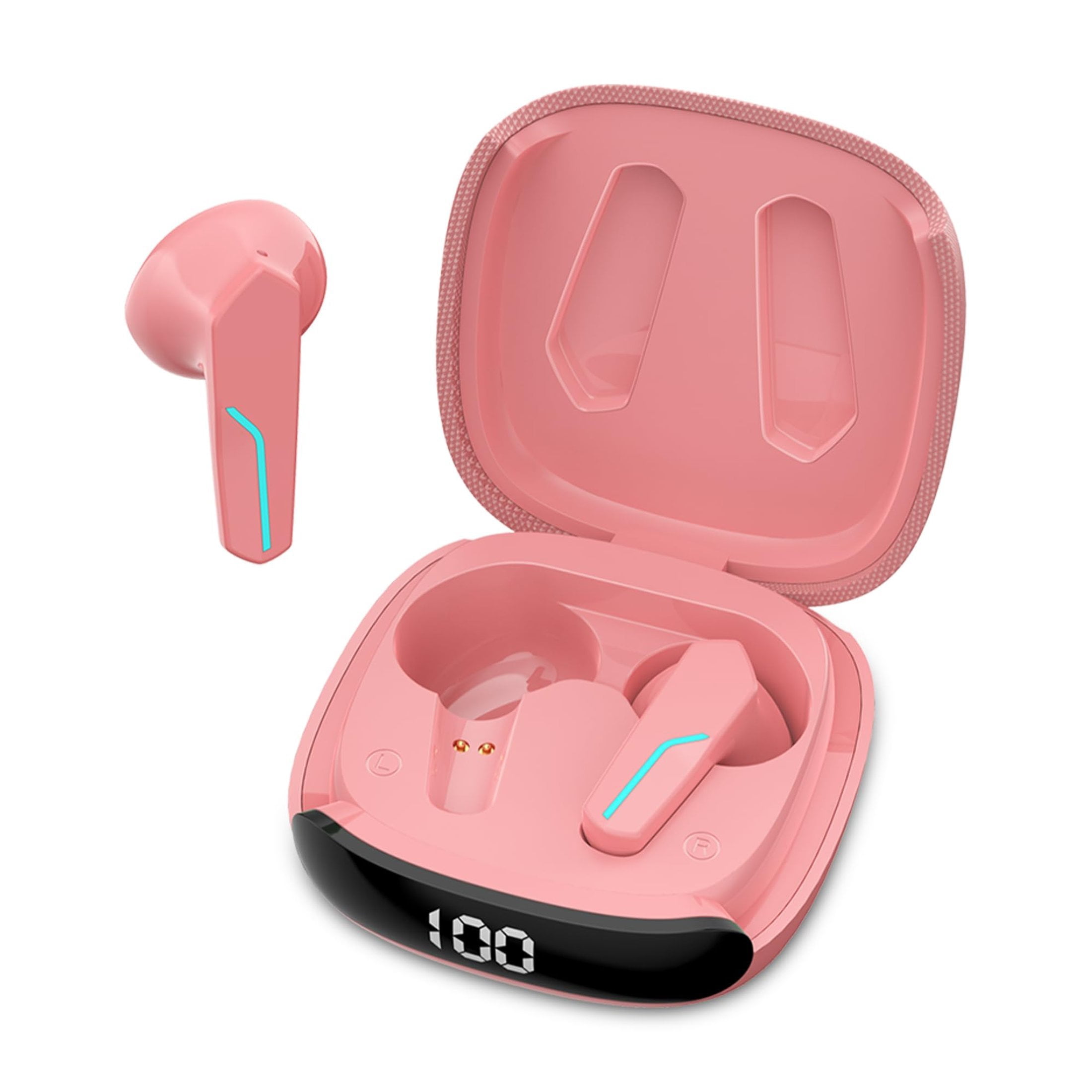 ComfortFit Pink Bluetooth Earbuds with Long Range and Mic - Walmart.com