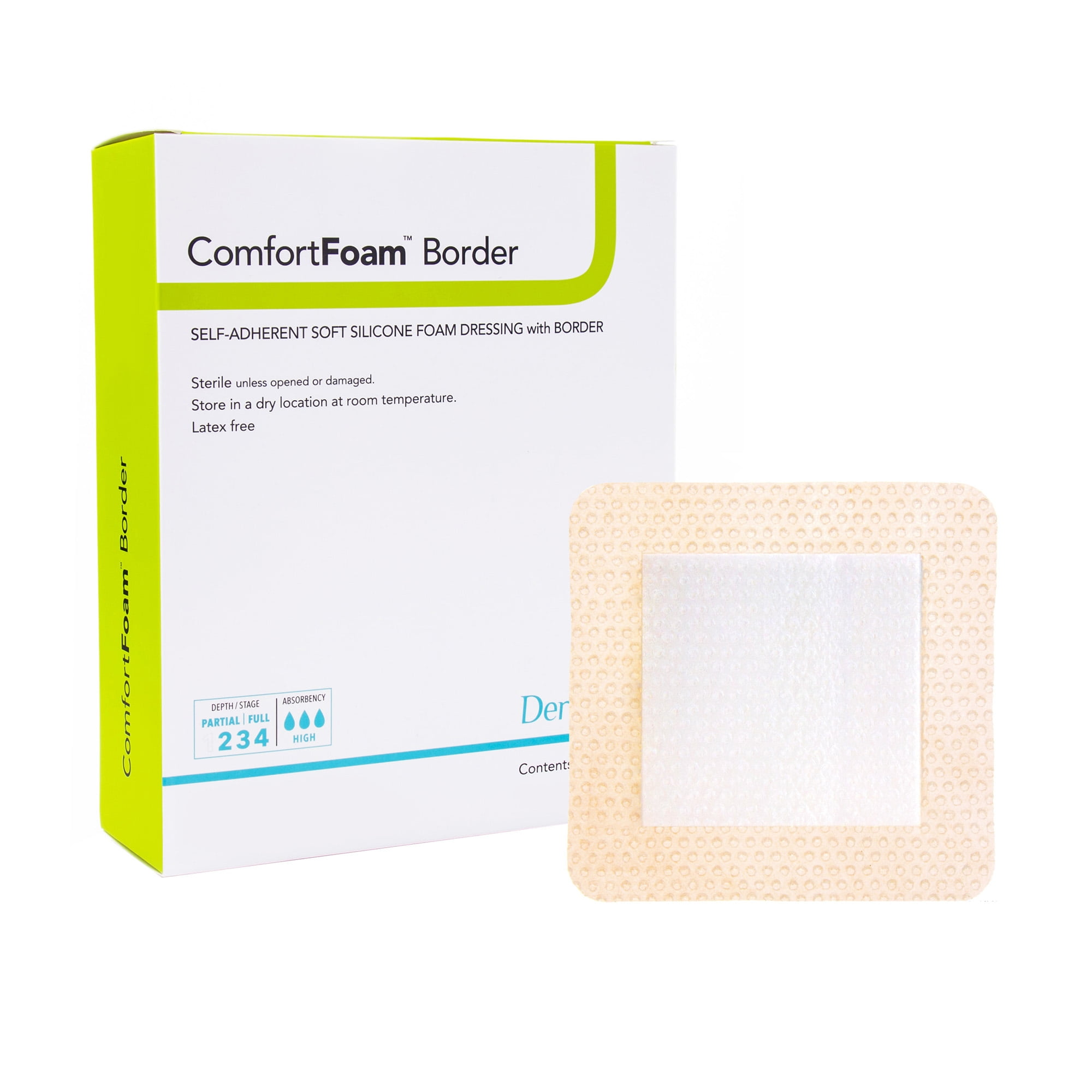 ComfortFoam Border Foam Dressing 5 x 8" Elbow / Heel with Border ...