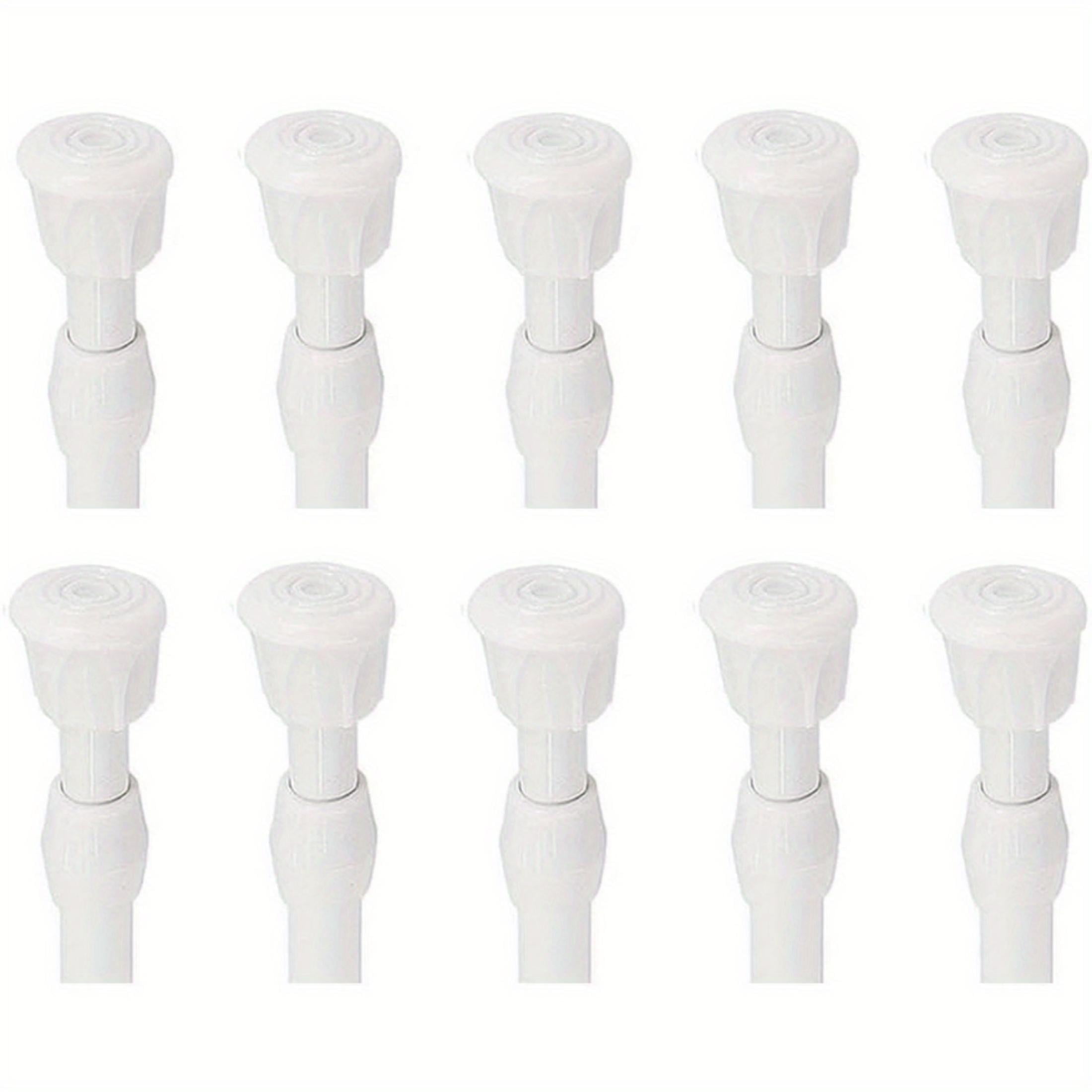 ComfortLiving 10pcs 28 inch-48 inch White Spring Tension Rod Clothes ...