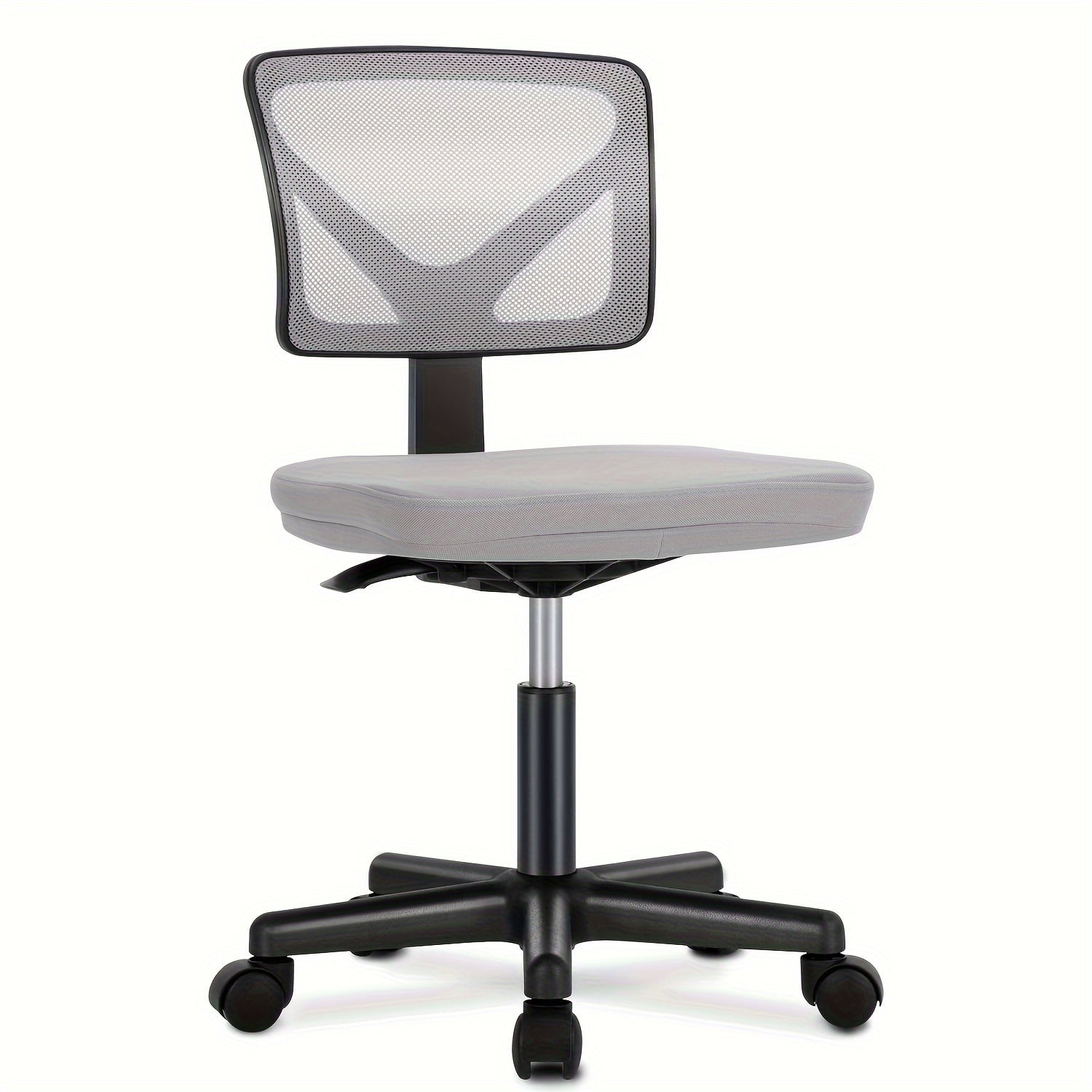 ComfortMaster Cute Armless Office Chair with Smooth Wheels - Ergonomic ...