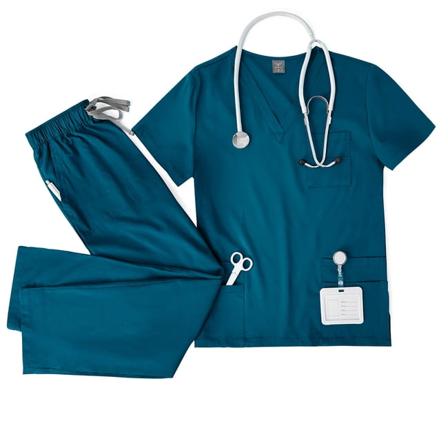 ComfortMax V-neck Double-layer Pocket Scrub for Doctors, Ultra Quick ...