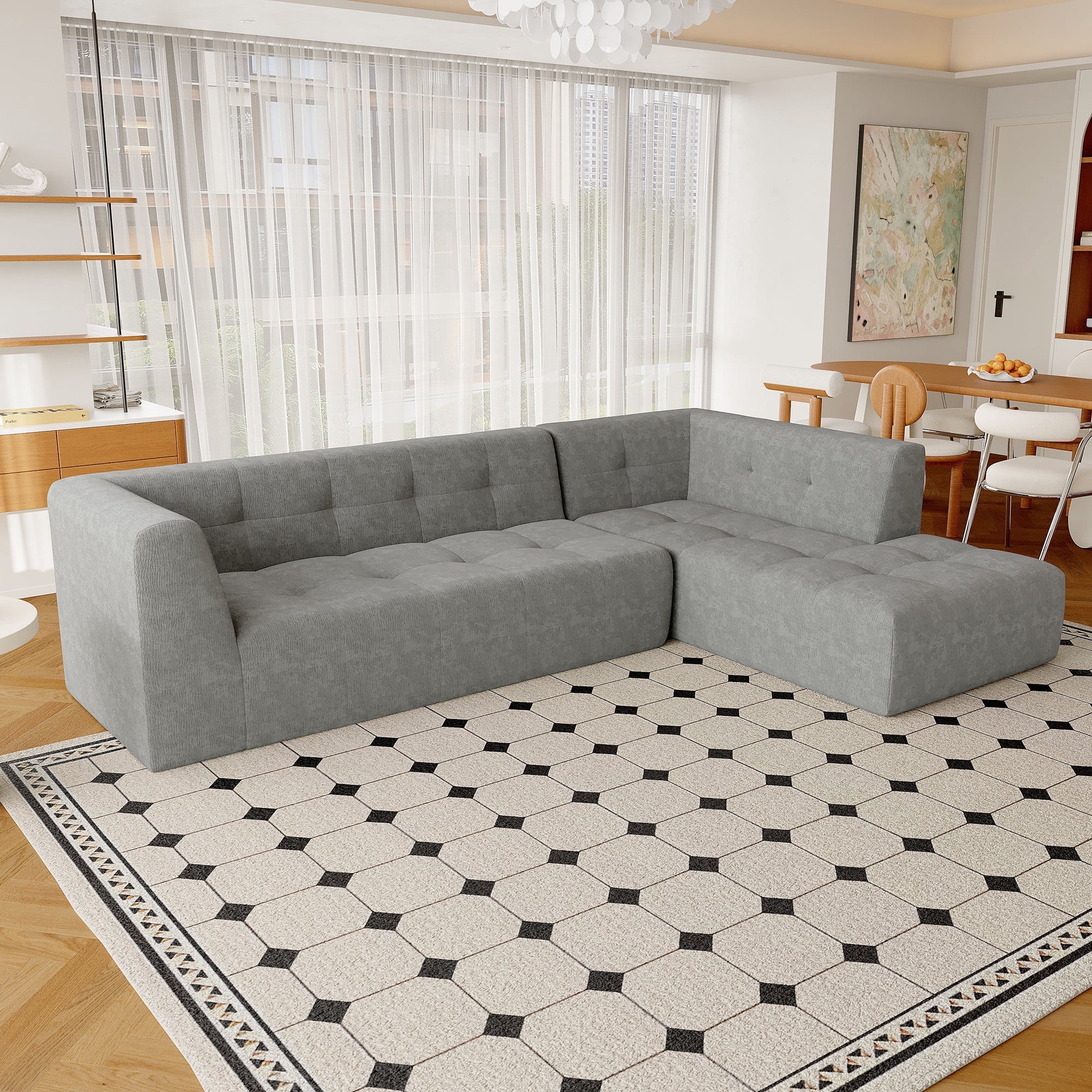 Comfortable 112.2*74" Modular Modular Combination Living Room Sofa Set ...