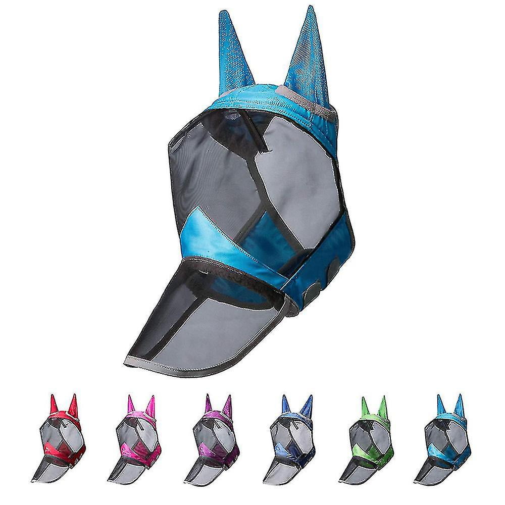 Comfortable Anti-mosquito Horse Face Mask Fly Mask Long Nose - Walmart.com