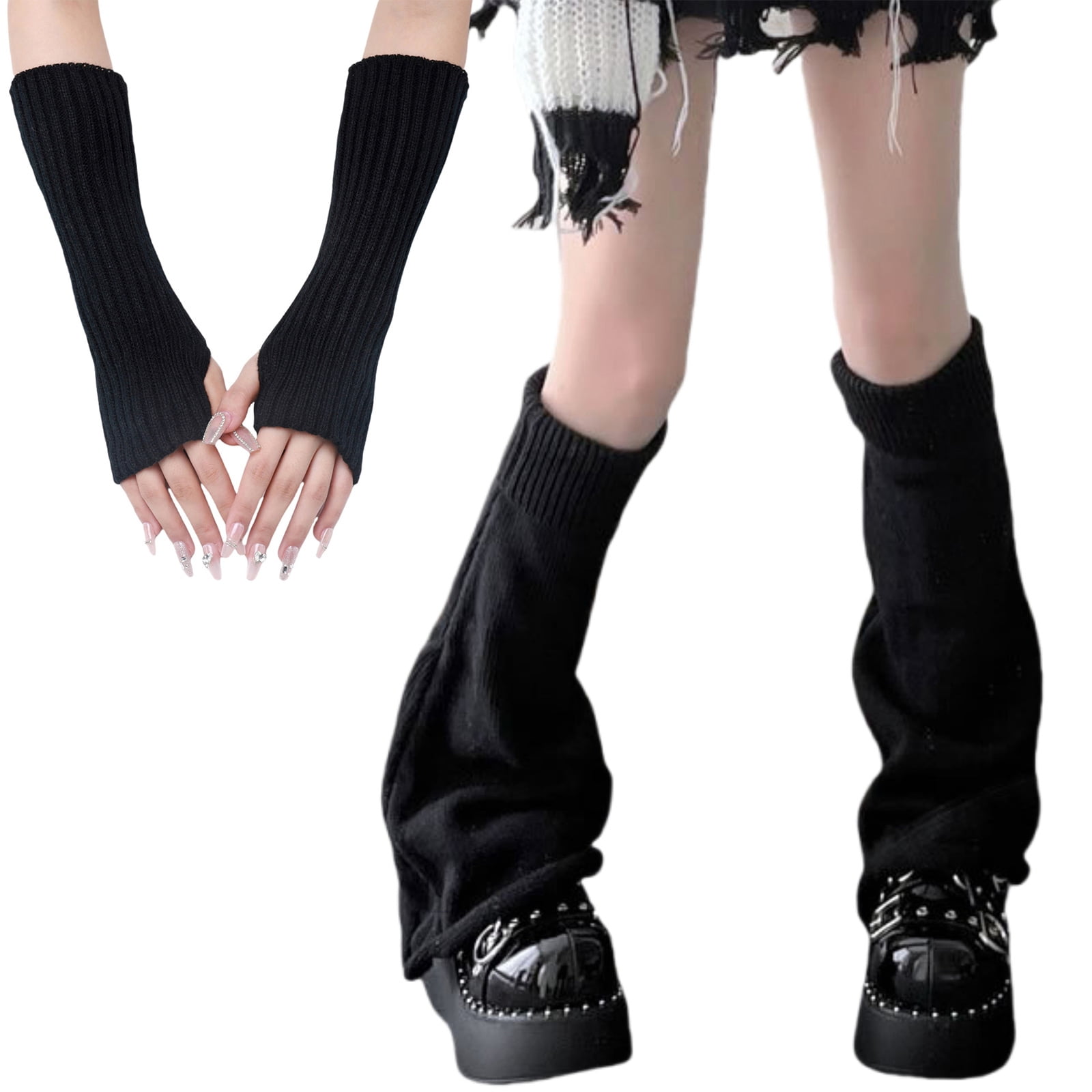 Comfortable Arm Warmers Women's Long Fingerless Gloves Fashion Stretch ...
