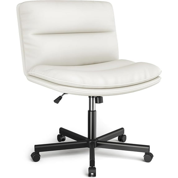 Comfortable Armless Office Desk Chair with Thickened Double Cushion ...