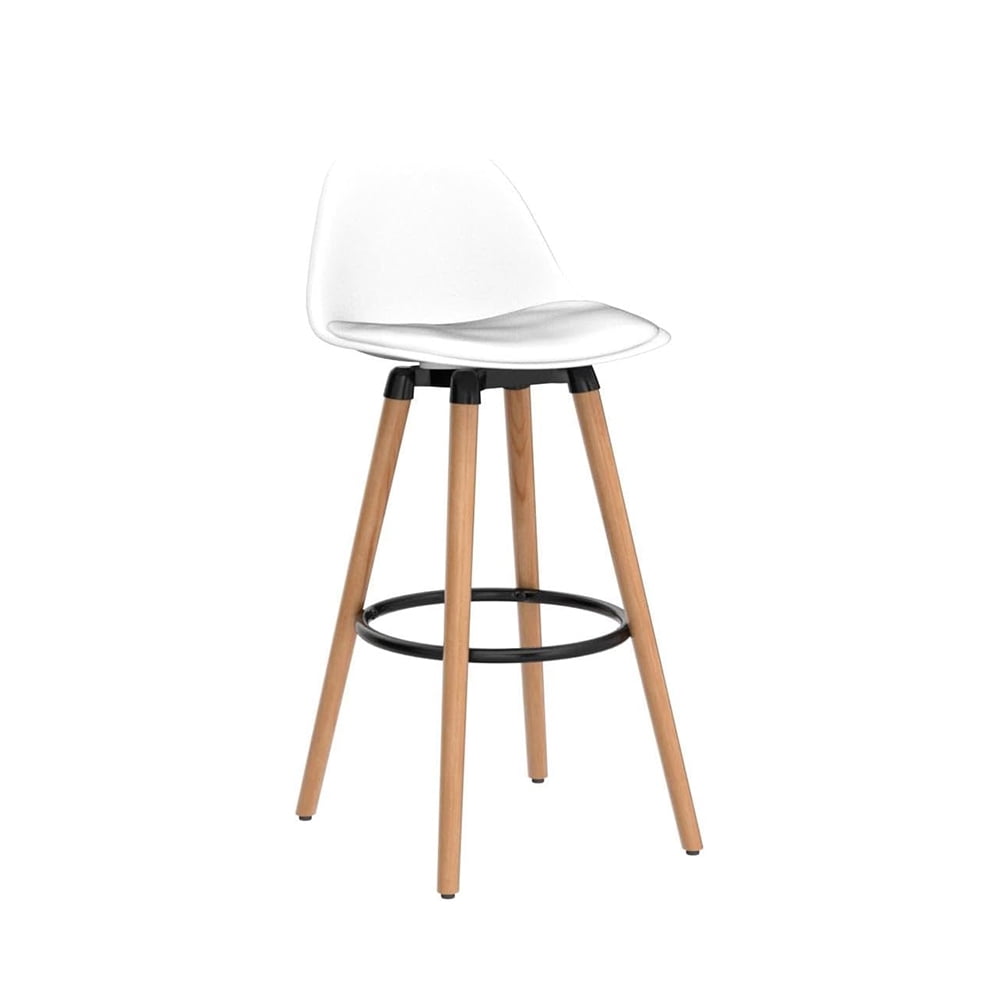 Comfortable Bar Stools Set of 2, Armless Kitchen Stool, Modern Bar ...