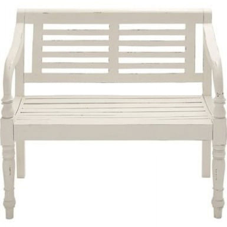 Benzara 37764 Wood White Bench - Walmart.com
