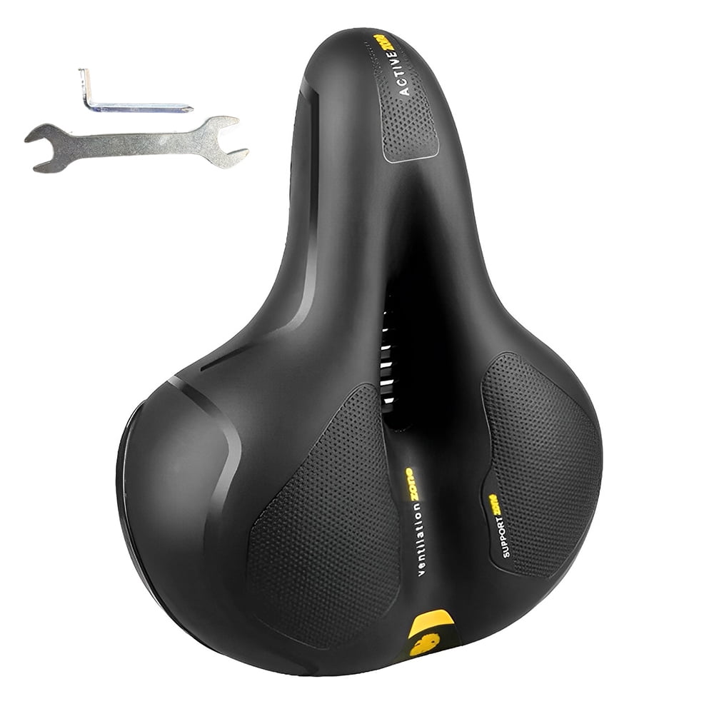 Comfortable Bicycle Saddle, Bicycle Saddle with Double Spring Shock ...
