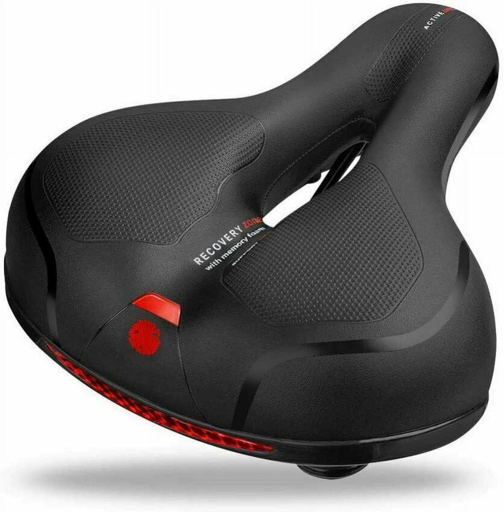 Comfortable Bike Seat, Memory Foam Padded Wide Bicycle Saddle with ...