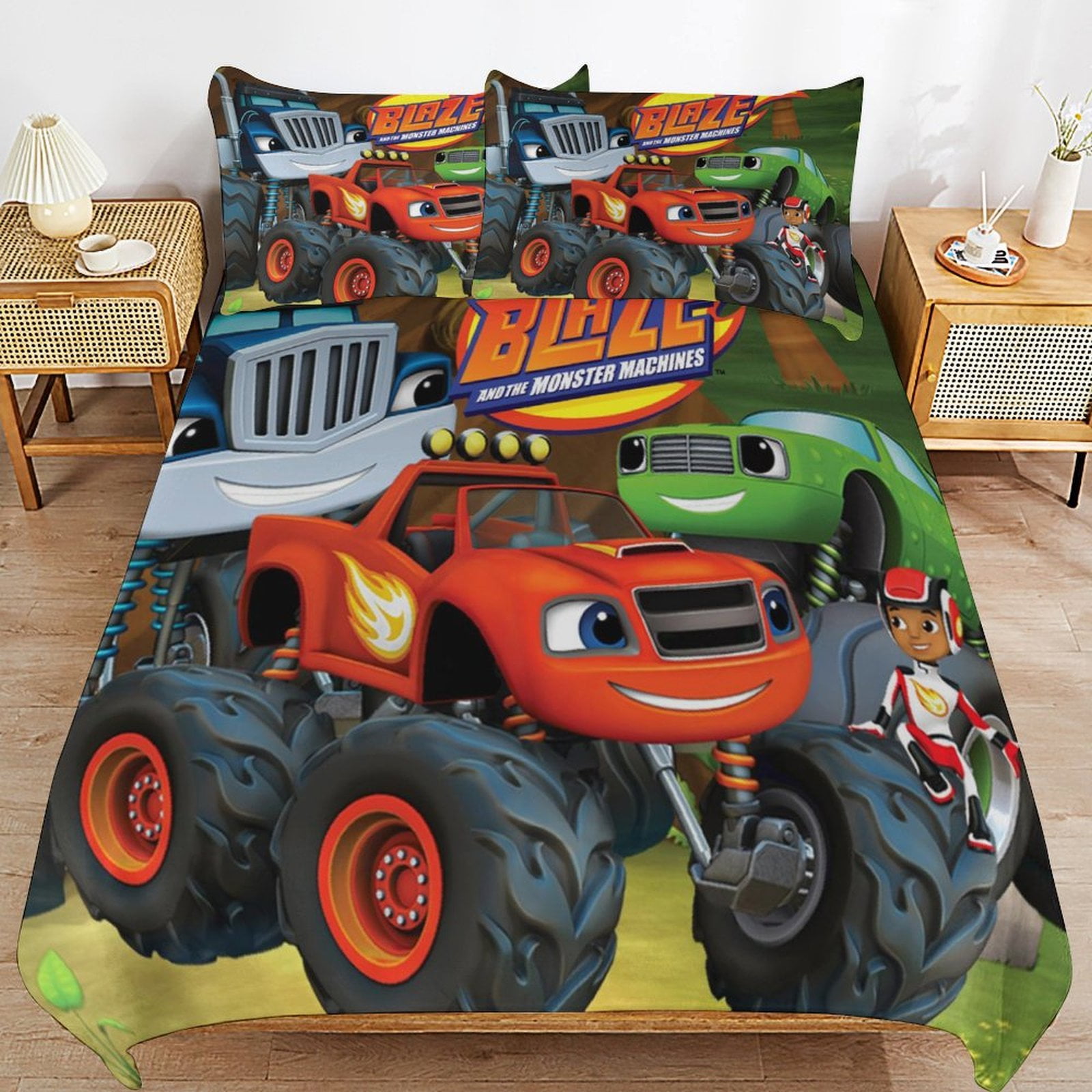 Comfortable Blaze And The Monster Machines Bedding 3 Pieces Set With ...