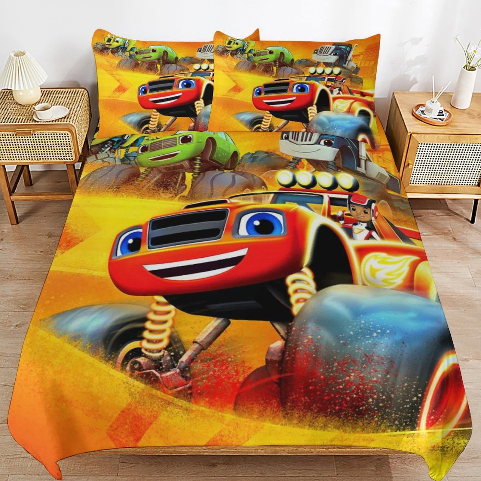 Comfortable Blaze And The Monster Machines Bedding 3 Pieces Set With ...