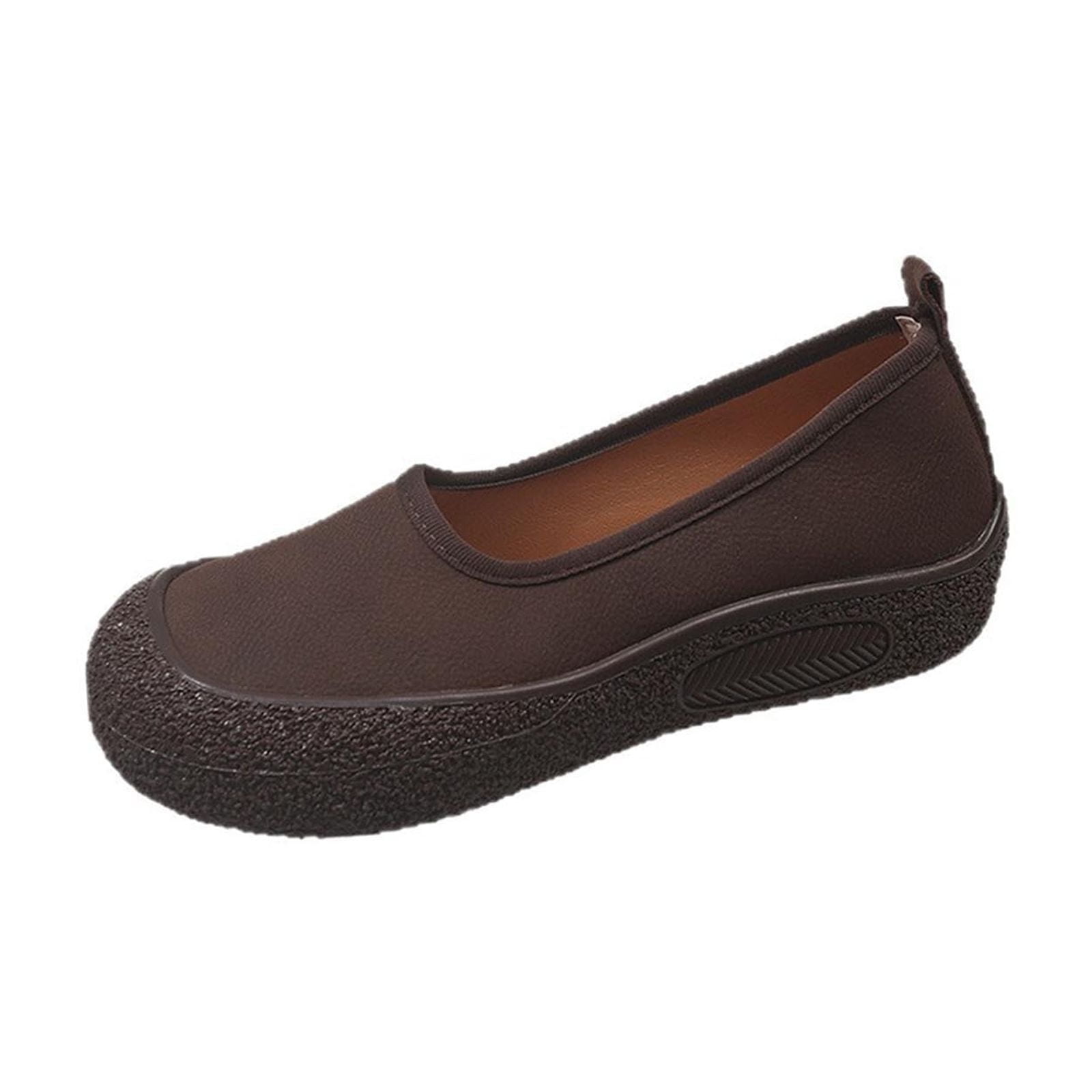 Comfortable Breathable Flat Shoes Women's Casual Round Toe Pull-On ...