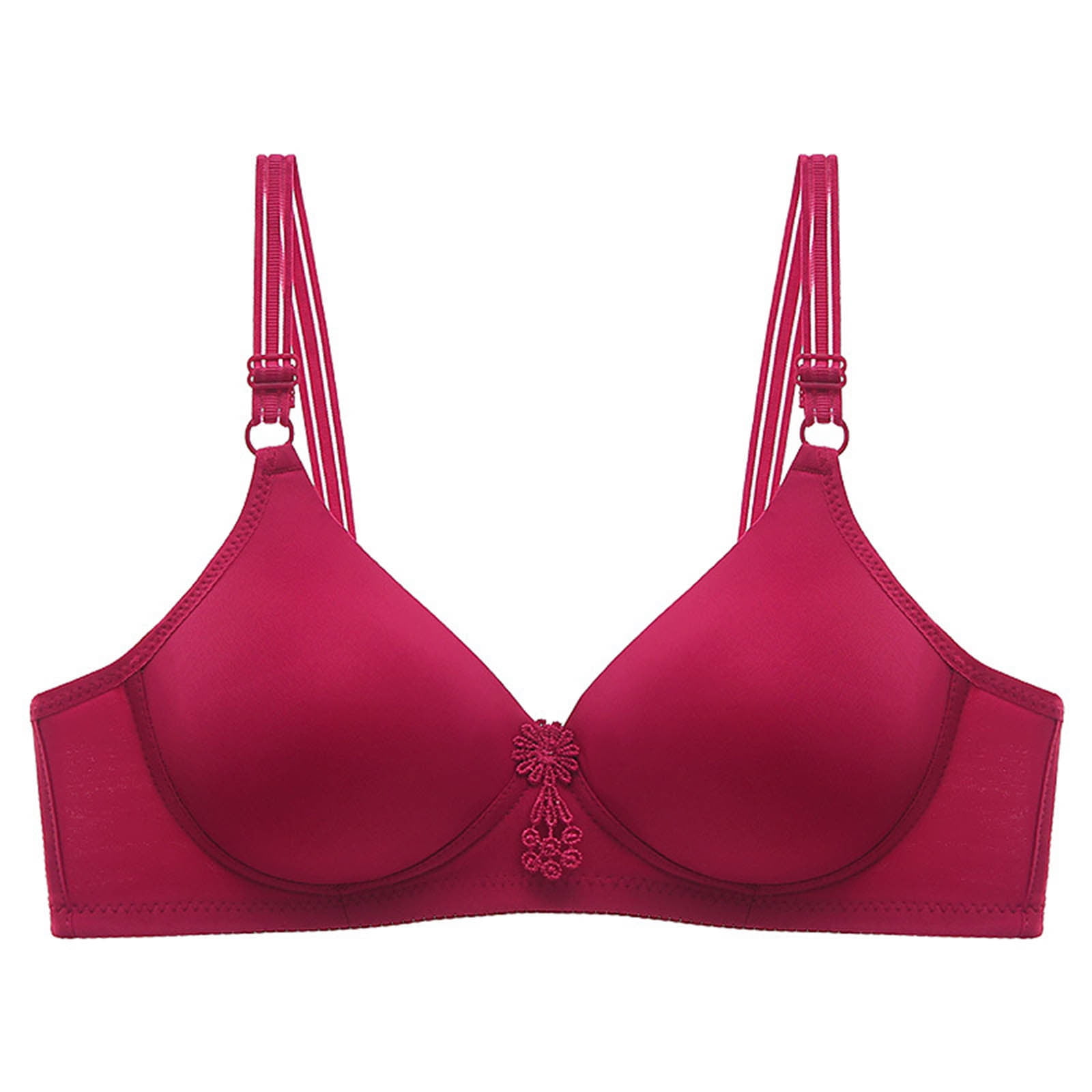 Comfortable Breathable Wireless Bras for Women, Soft Polyester Lingerie ...