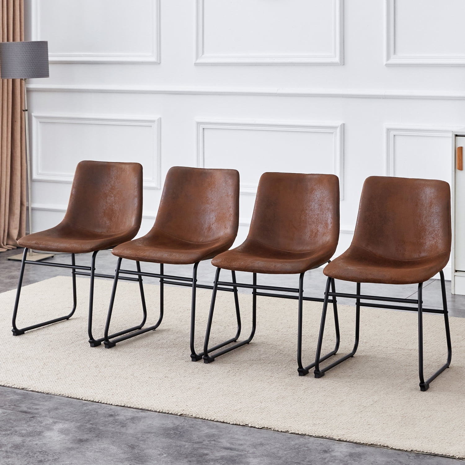 Comfortable Brown Suede Chair Modern Industrial Design for Home and ...