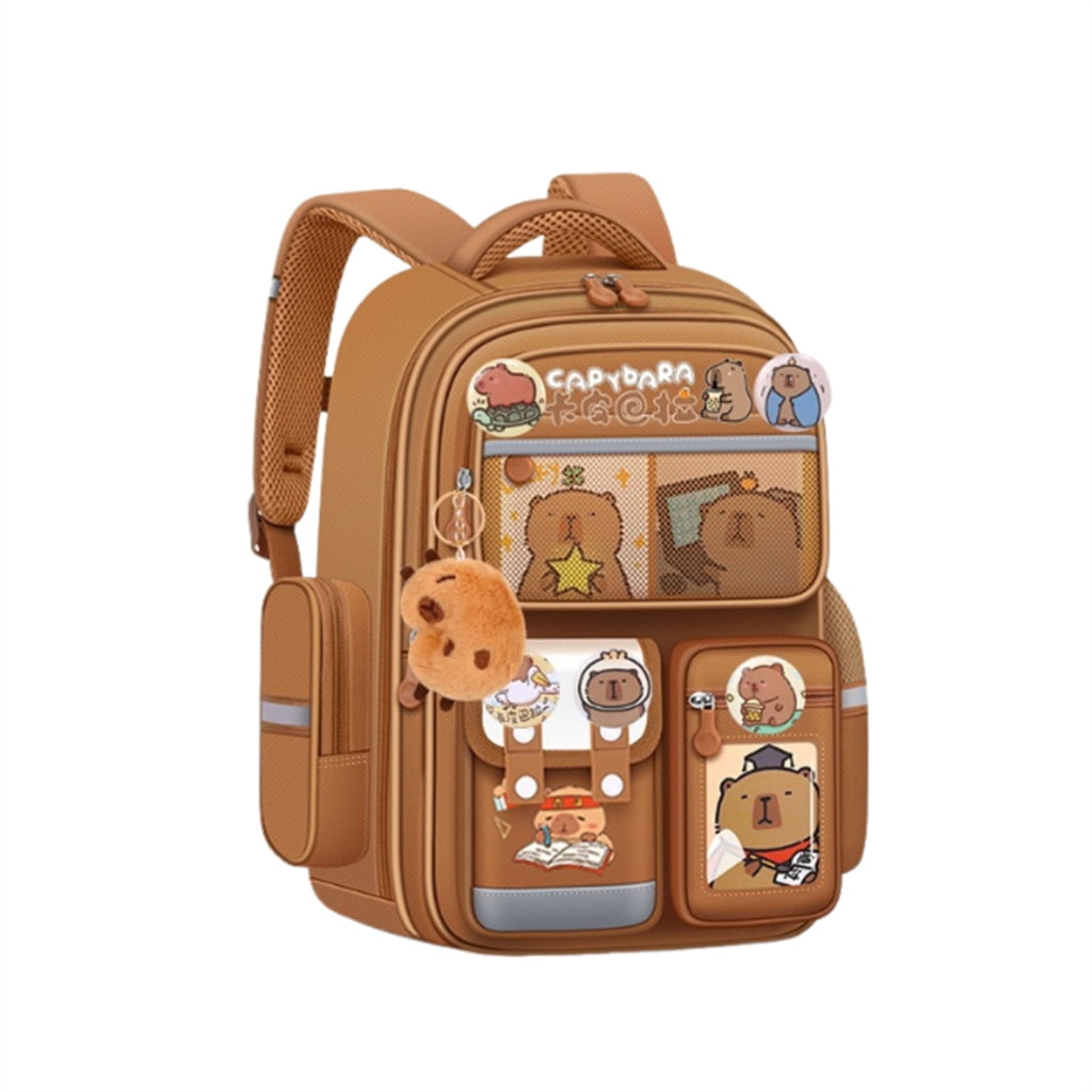 Comfortable Capybara Backpack Ergonomic School Bag Large Capacity Book ...