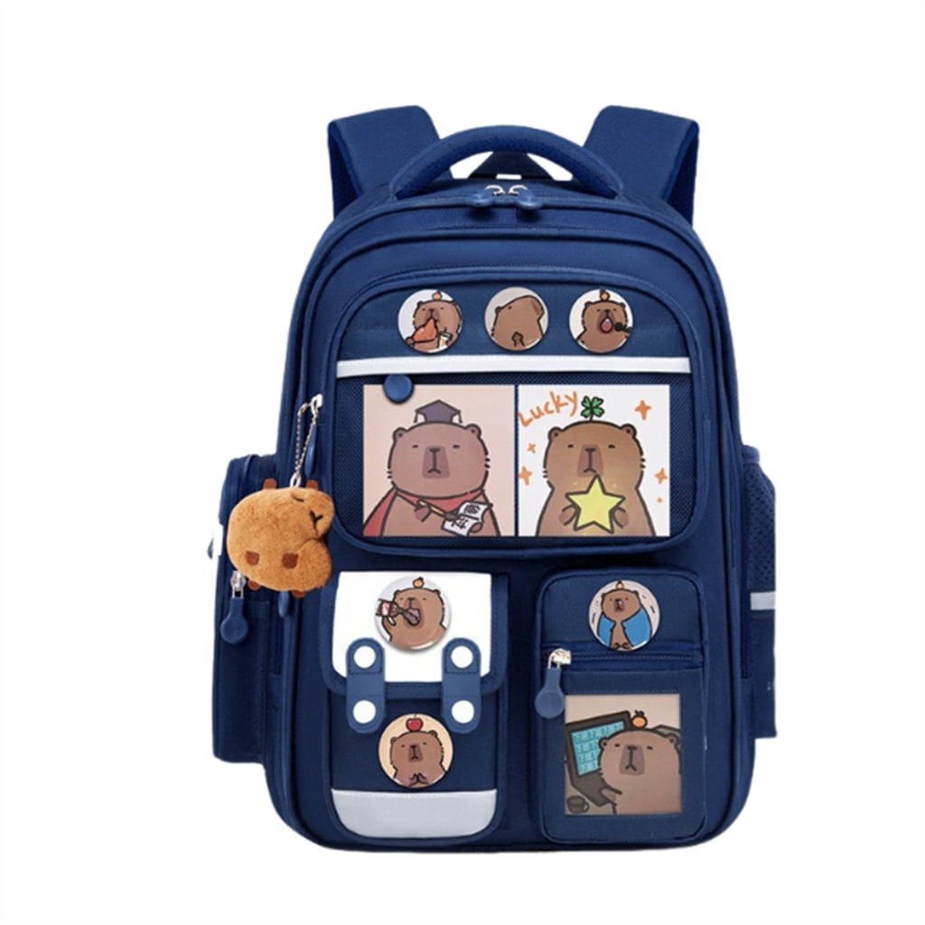 Comfortable Capybara Backpack Ergonomic School Bag Large Capacity Book ...