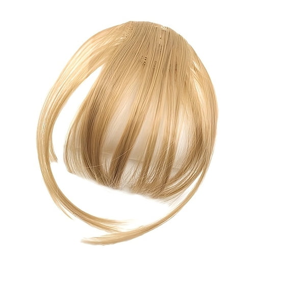 Comfortable Clip-In Straight Bangs Wig for Women with Sideburns ...