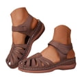 Comfortable Closed Toe Fisherman Sandals for Women Retro Openwork Flats ...