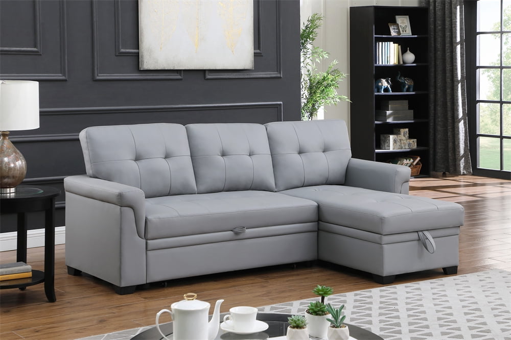 Comfortable Combination Sofa with Storage Recliner, Leather Modern ...