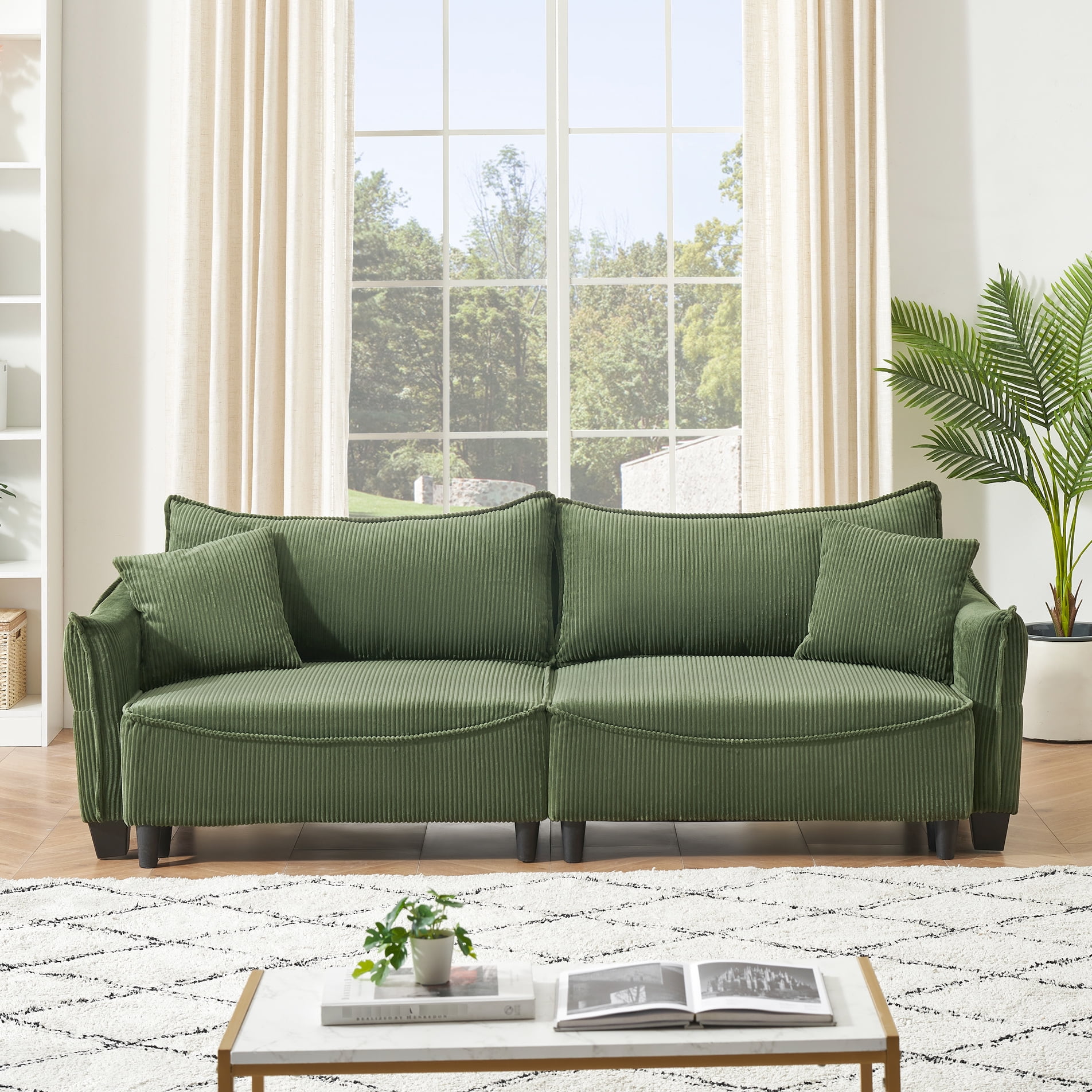 Comfortable Corduroy Bed With A Vibrant Color Palette 3 - Enhances ...