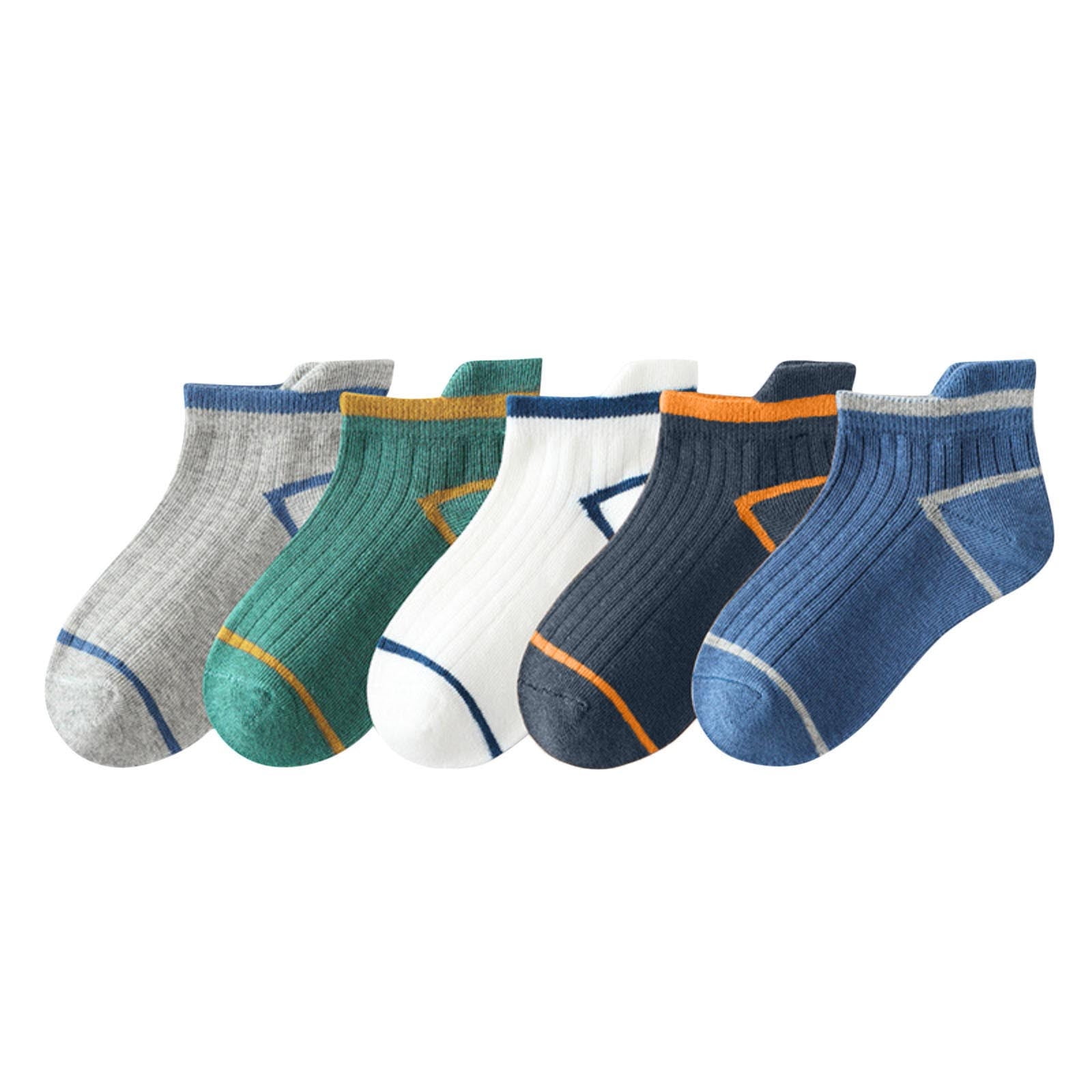 Comfortable Cotton Socks For Boys And Girls Kids 5 Pack Breathable Mid ...