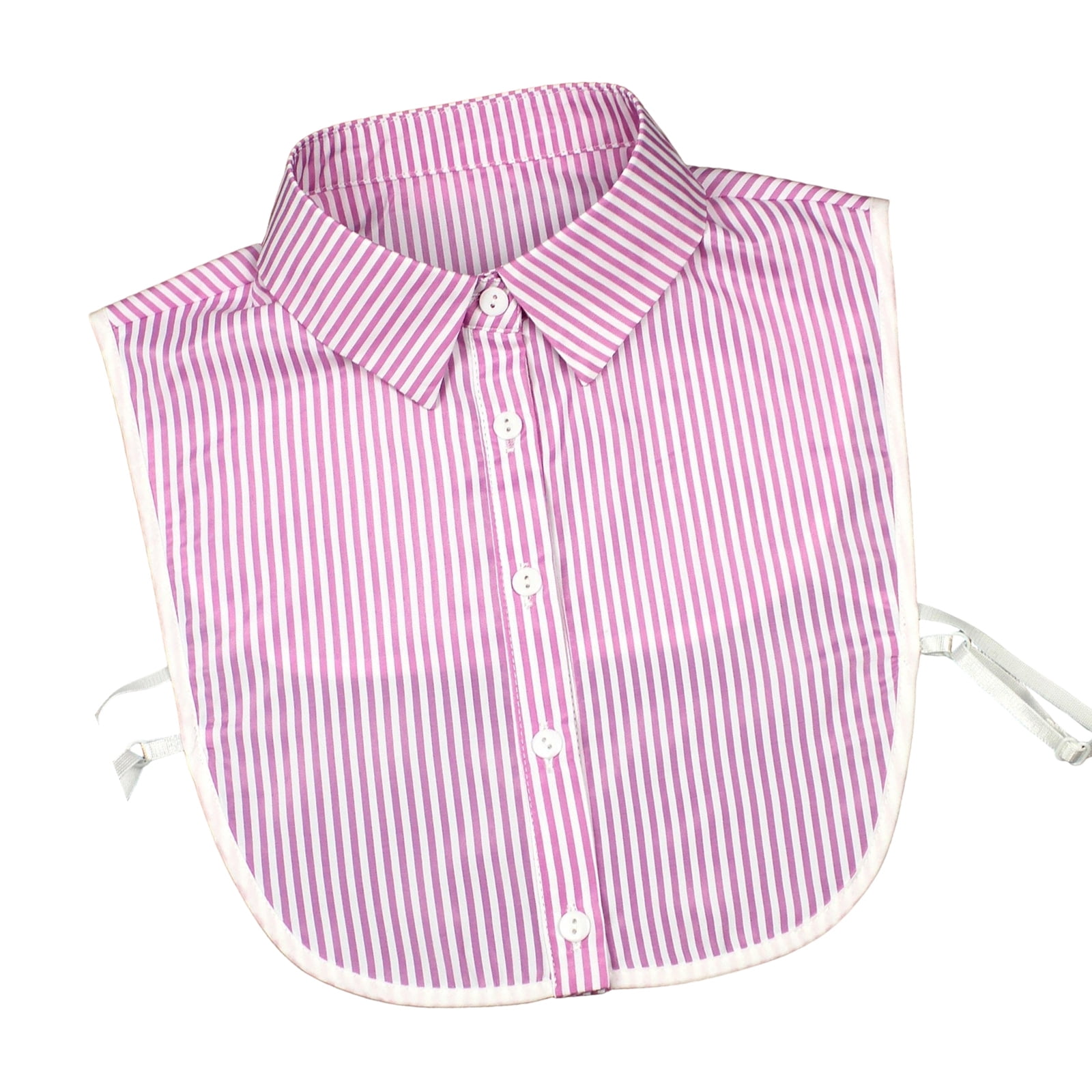 Comfortable Detachable Shirt Collar Pinstripe Pattern Breathable ...