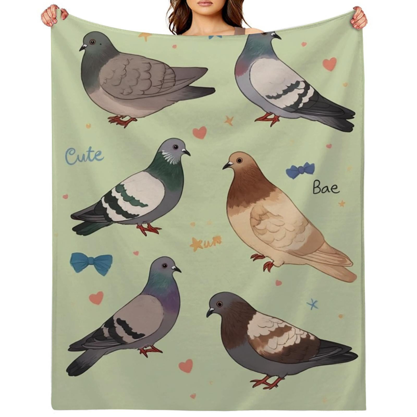 Comfortable Dove and Heart Pattern Blanket Suitable for All Seasons ...