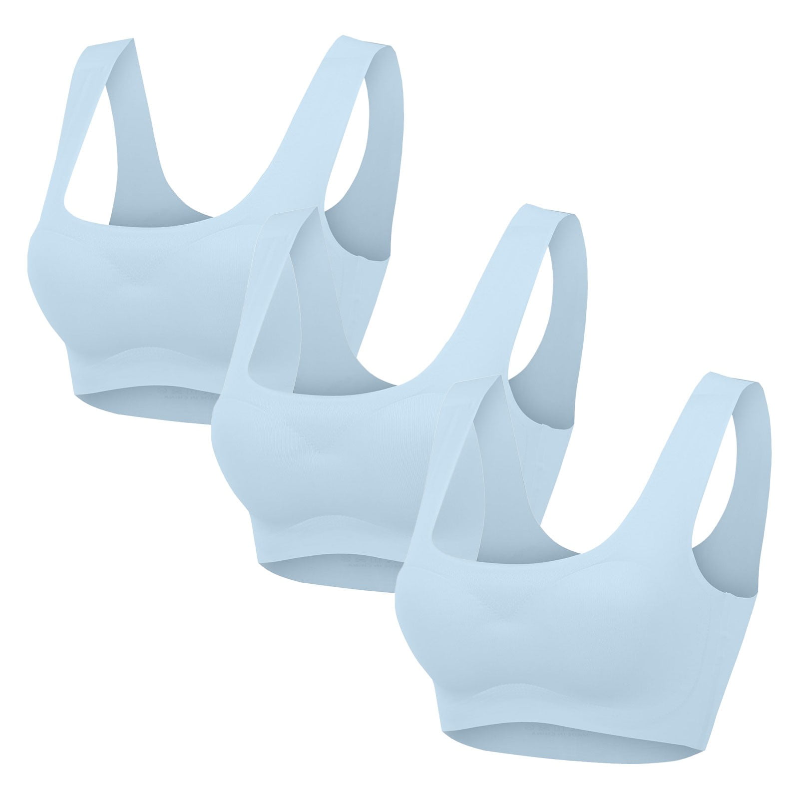 Comfortable Elastic Sports Bra With Removable Pads, Daily Wear 3Pc ...