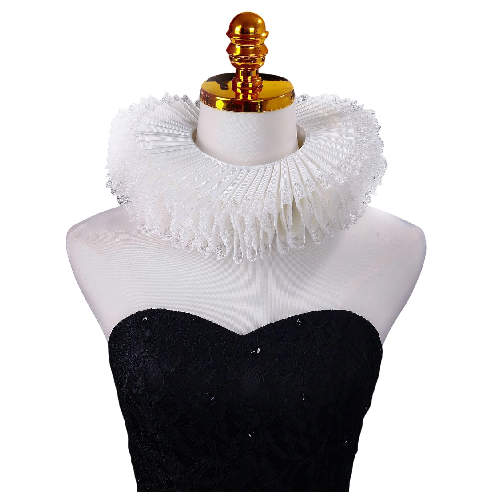 Comfortable Elizabethan Neck Ruff Victorian Ruffle Choker Adjustable ...