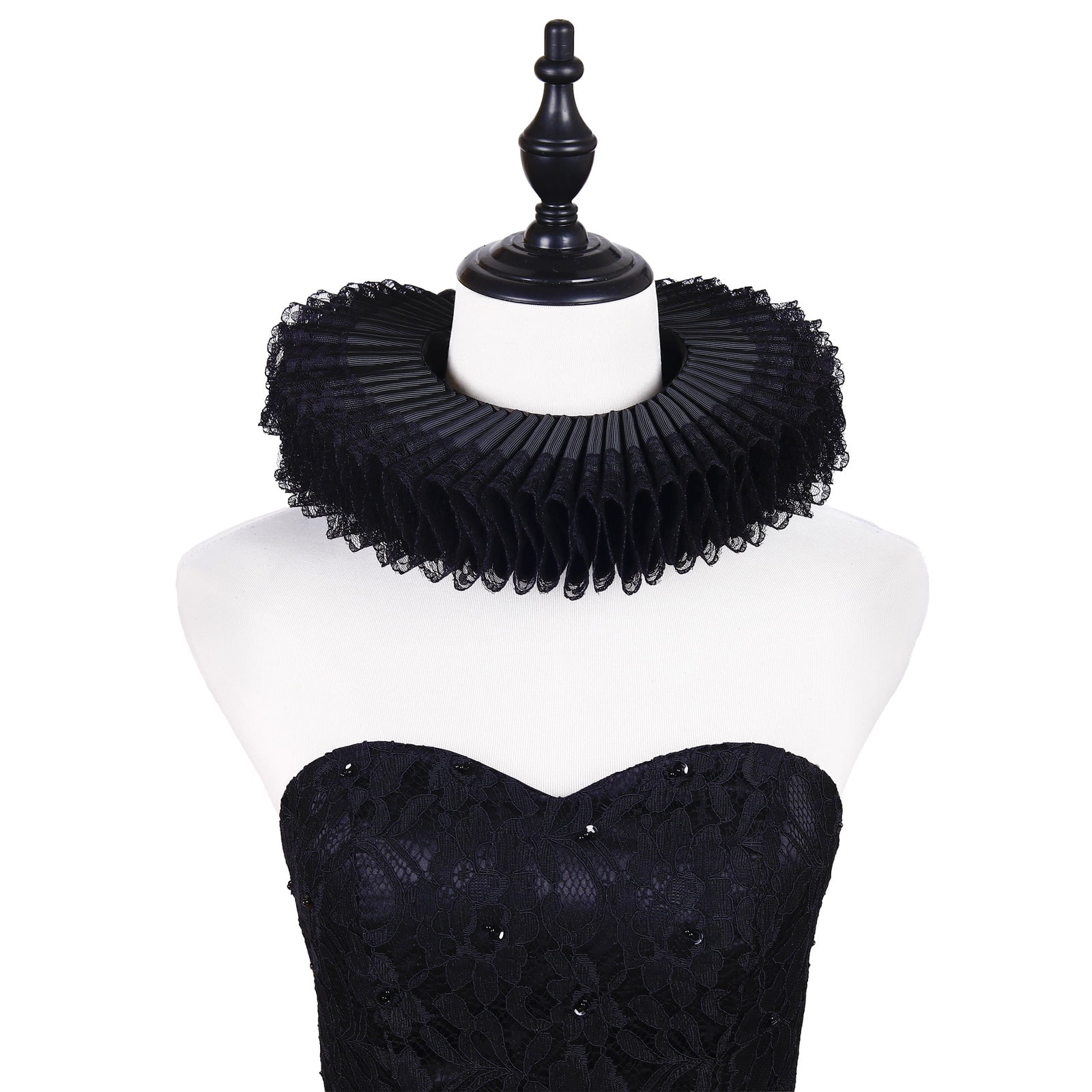 Comfortable Elizabethan Neck Ruff Victorian Ruffle Choker Adjustable ...