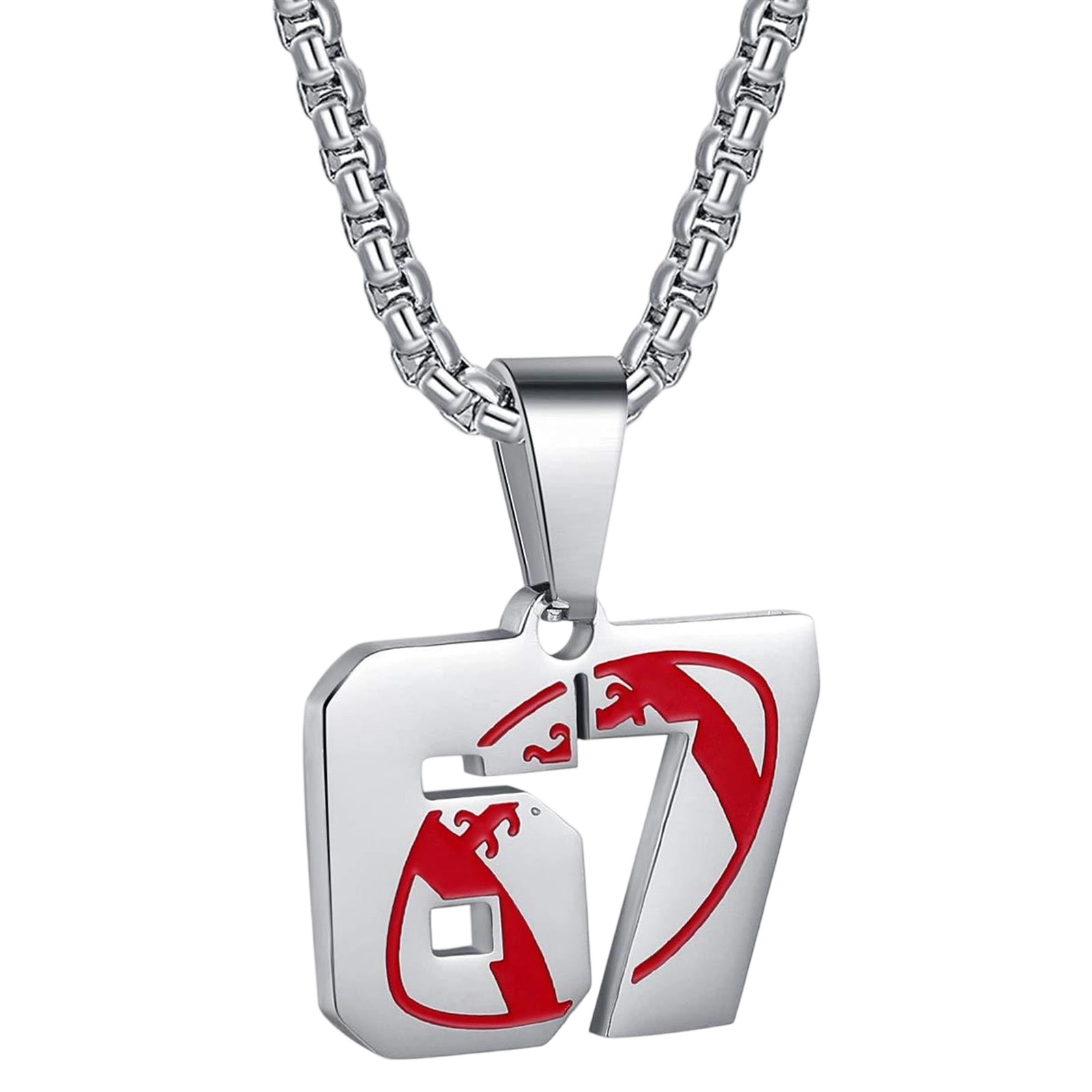 Comfortable Everyday 67 Charm Necklace Stainless Steel Clavicle ...