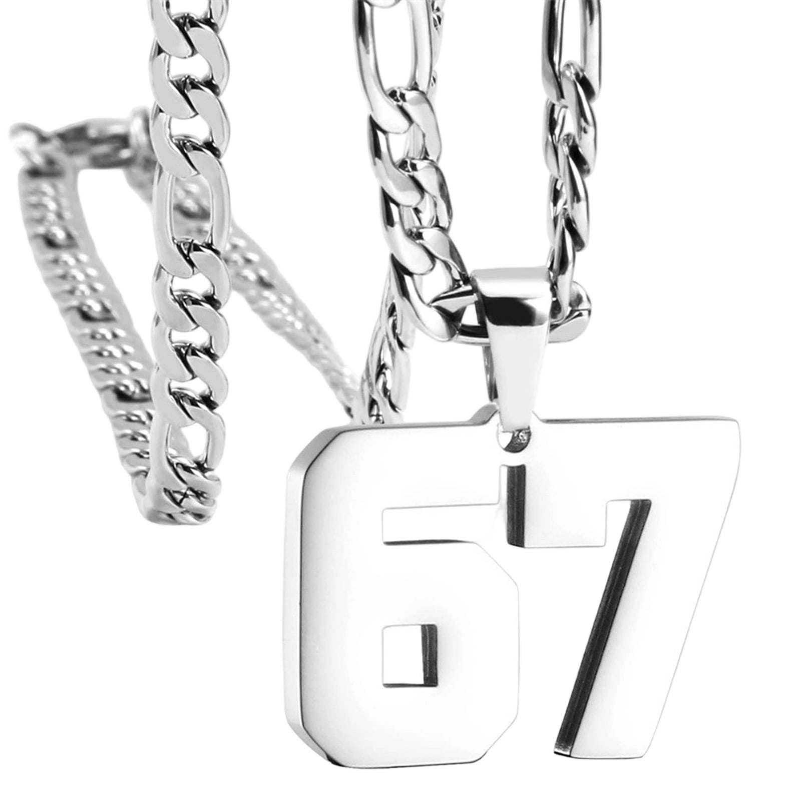 Comfortable Everyday 67 Charm Necklace Stainless Steel Clavicle ...