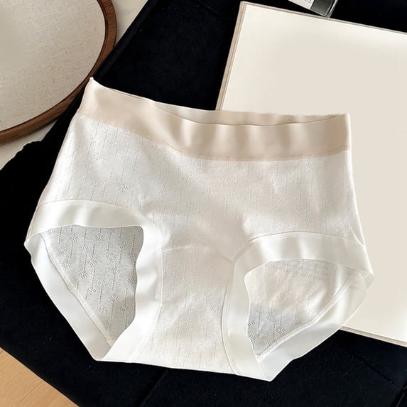 Comfortable Extended Gusset Mid Rise Panties with Contrast Waistband ...