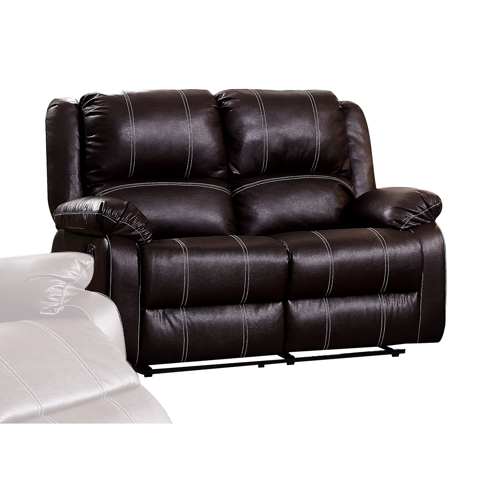 Comfortable Faux Leather Recliner With Modern Style Synthetic In Brown ...