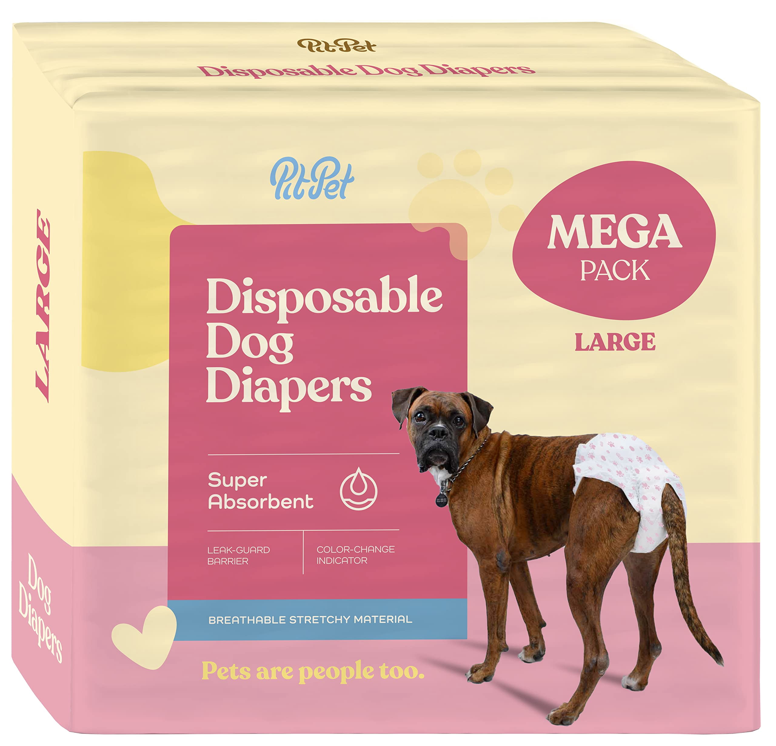 Comfortable Female Dog Diapers YPF5 - 24-Pack Super Absorbent Doggie ...
