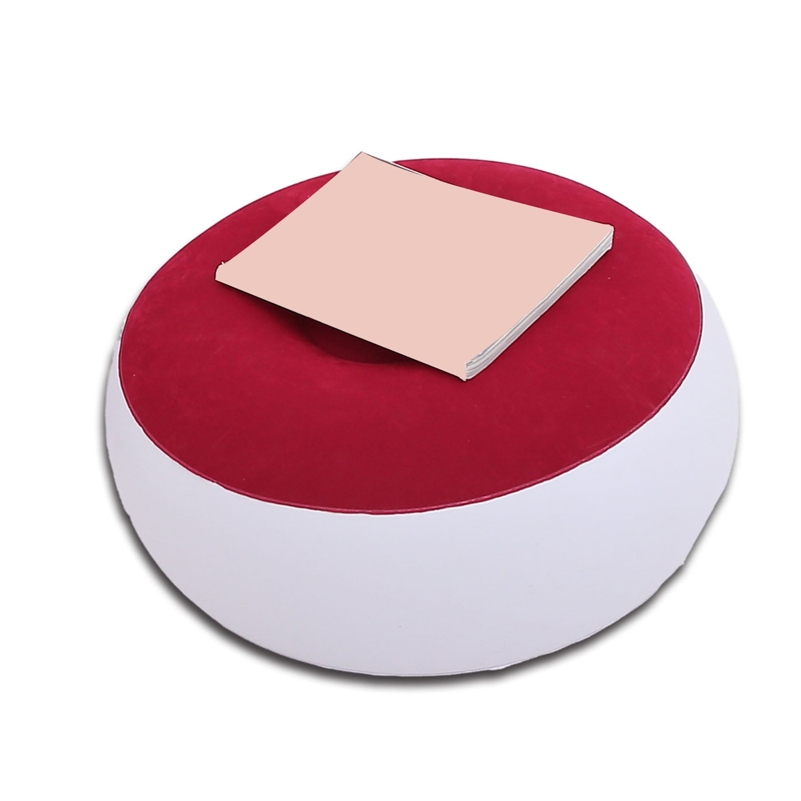 Comfortable Flocks Inflatable Footrest Stool With Nonslip Base Lounges ...