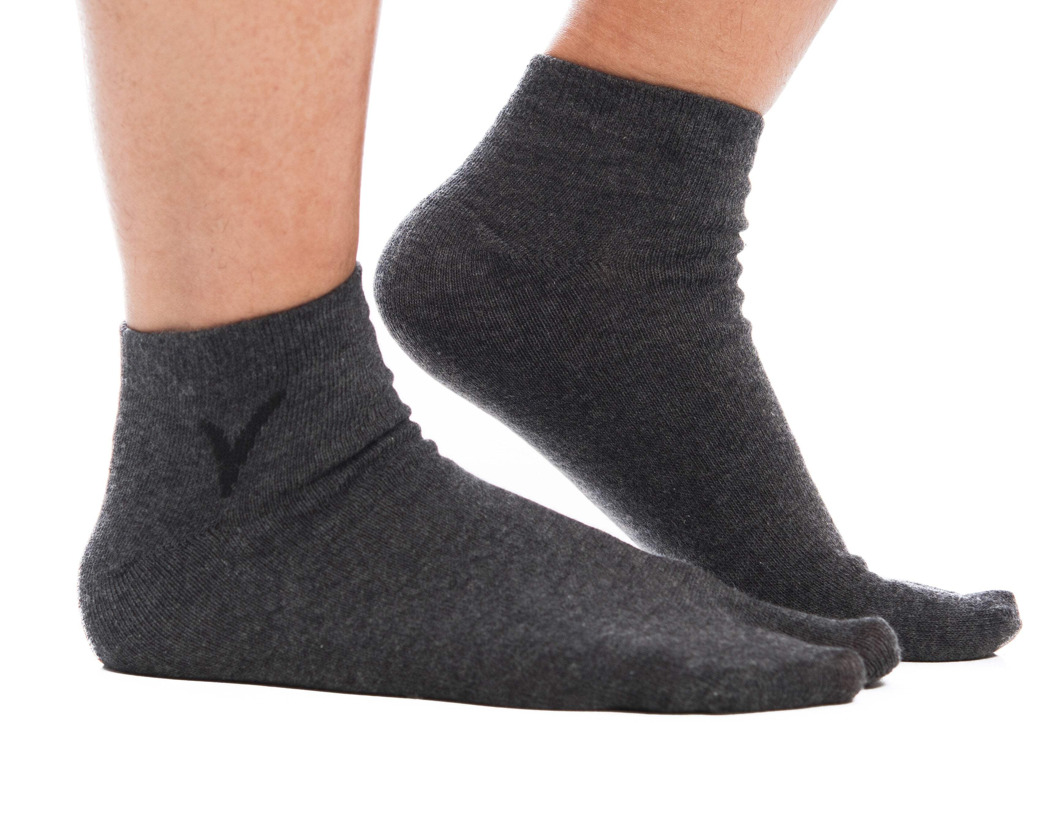 Gunmetal Grey Ankle Casual V-Toe Flip-Flop Tabi Big Toe Socks - Walmart.com
