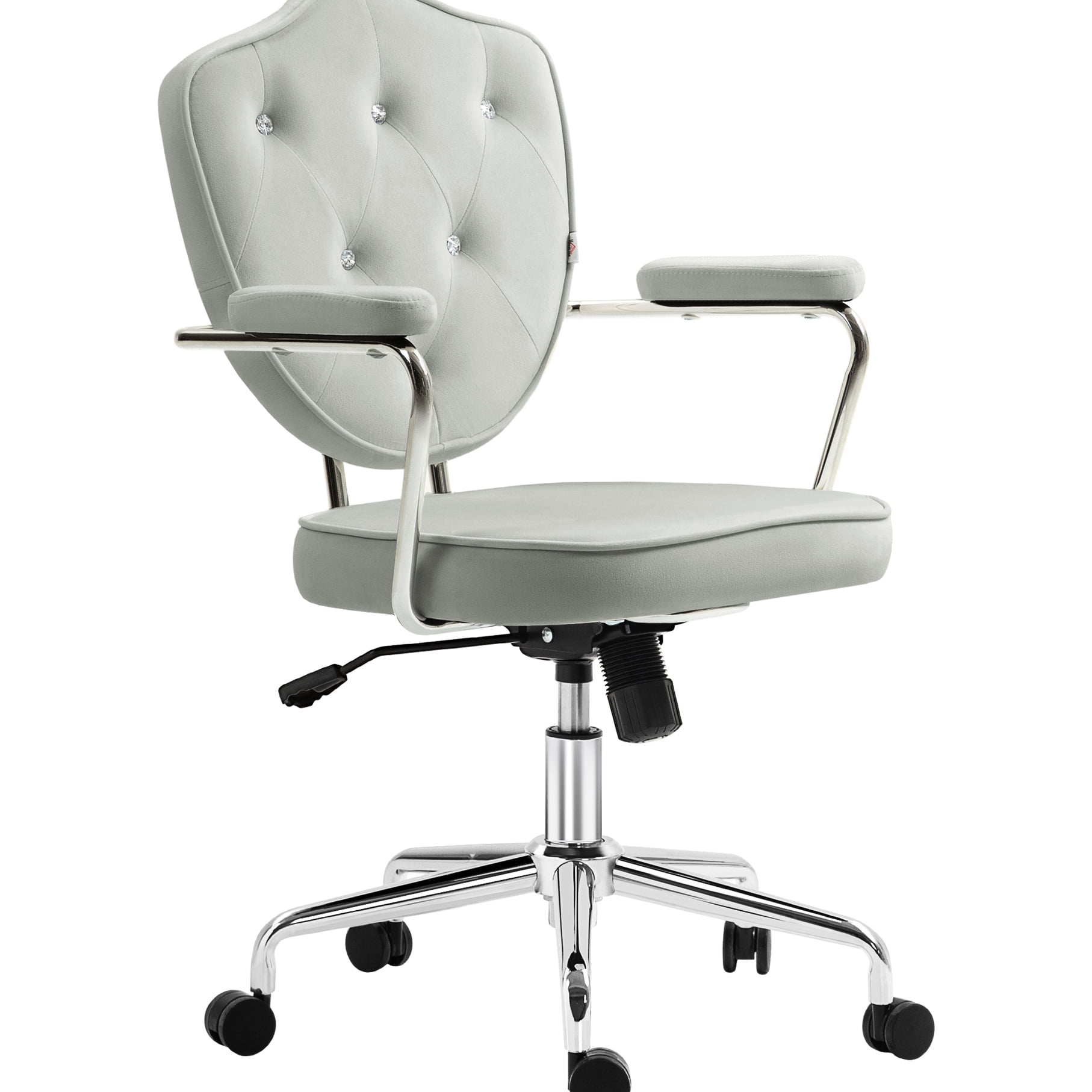 Comfortable Gray Swivel Chair With High Foam And Tilt Function Fluffy ...