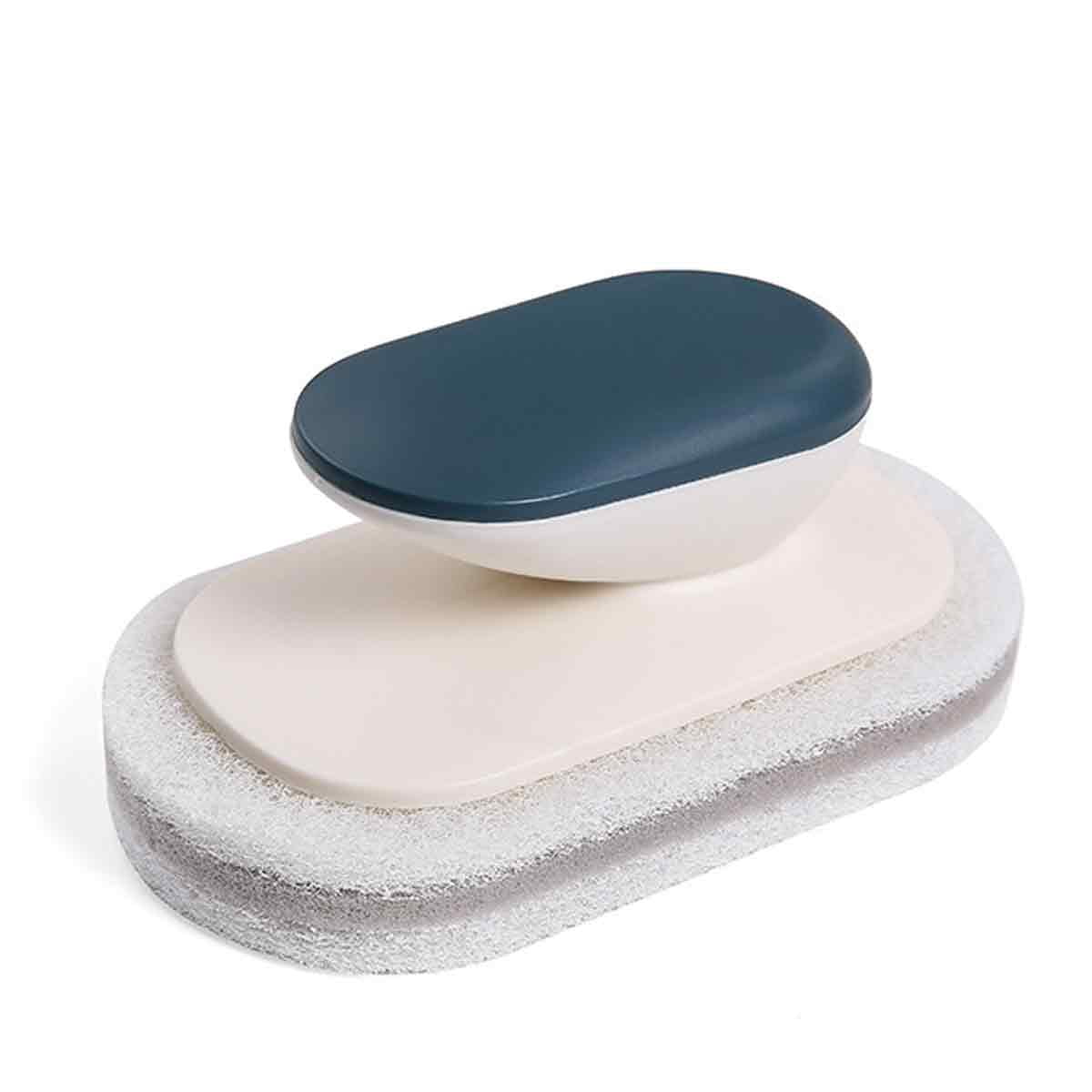 Comfortable Handle Scrubbing Tool, Thickened Fiber Sponge with Non ...