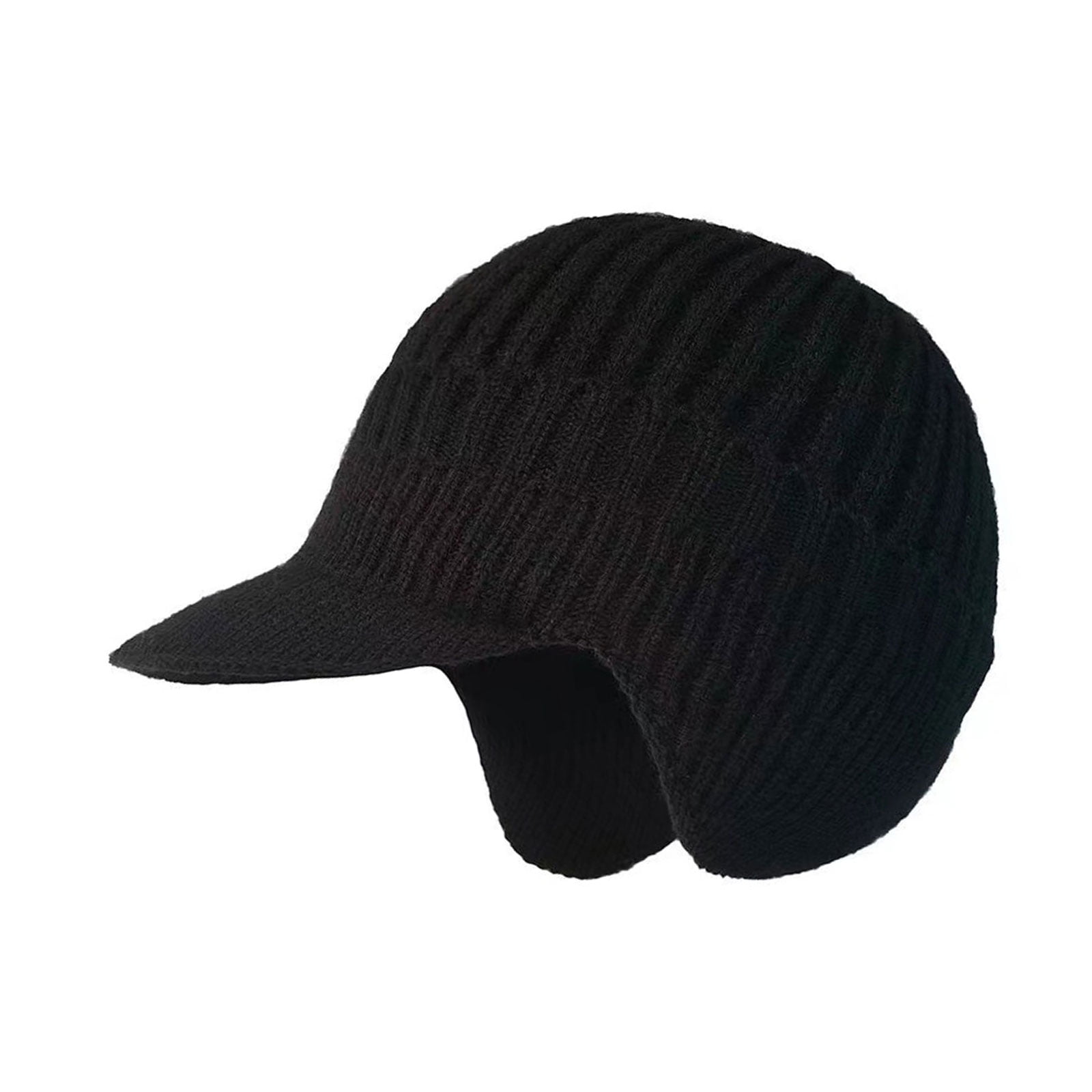 Comfortable Head Caps with Ear Flaps Mens Women Winter Hat with Brims ...