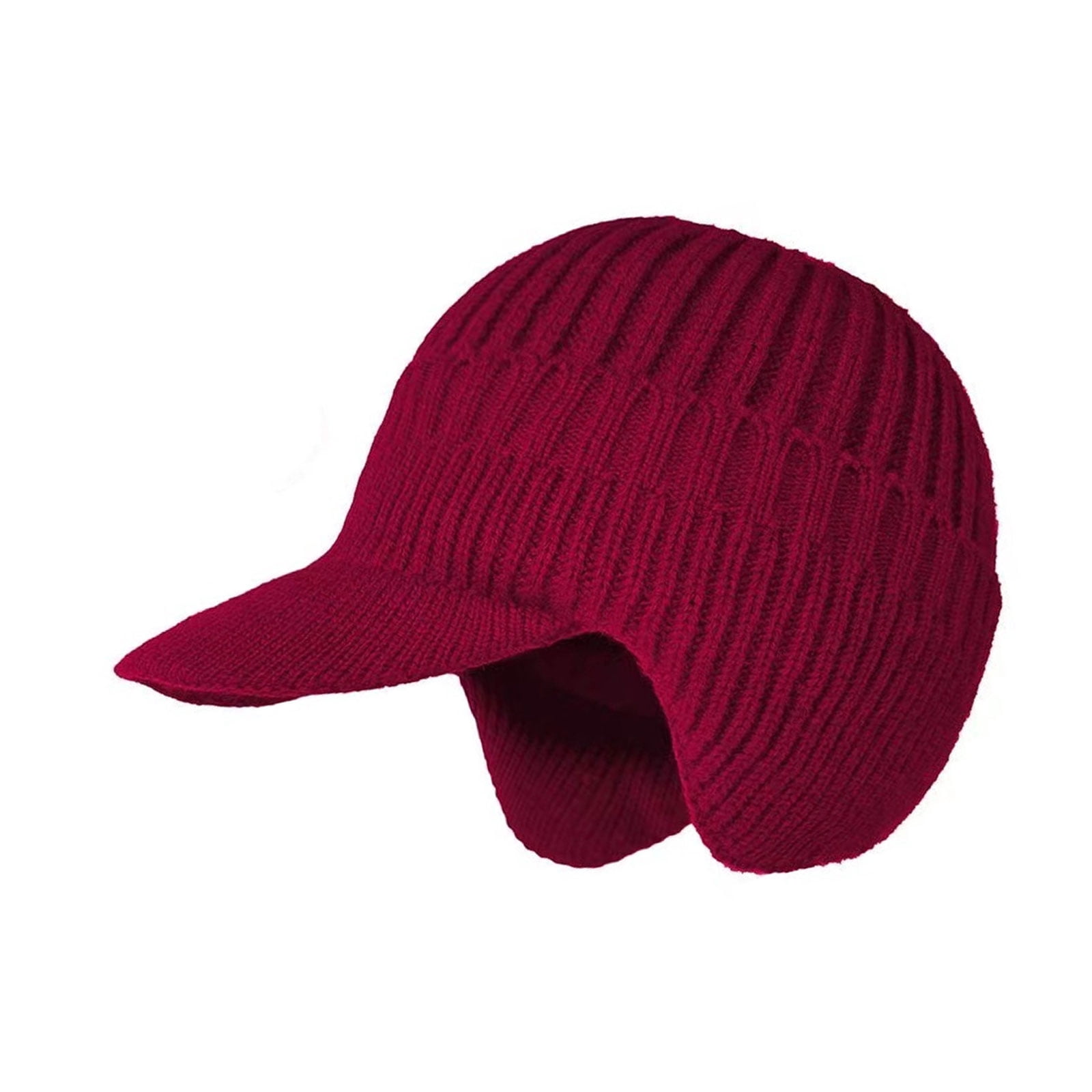 Comfortable Head Caps with Ear Flaps Mens Women Winter Hat with Brims ...