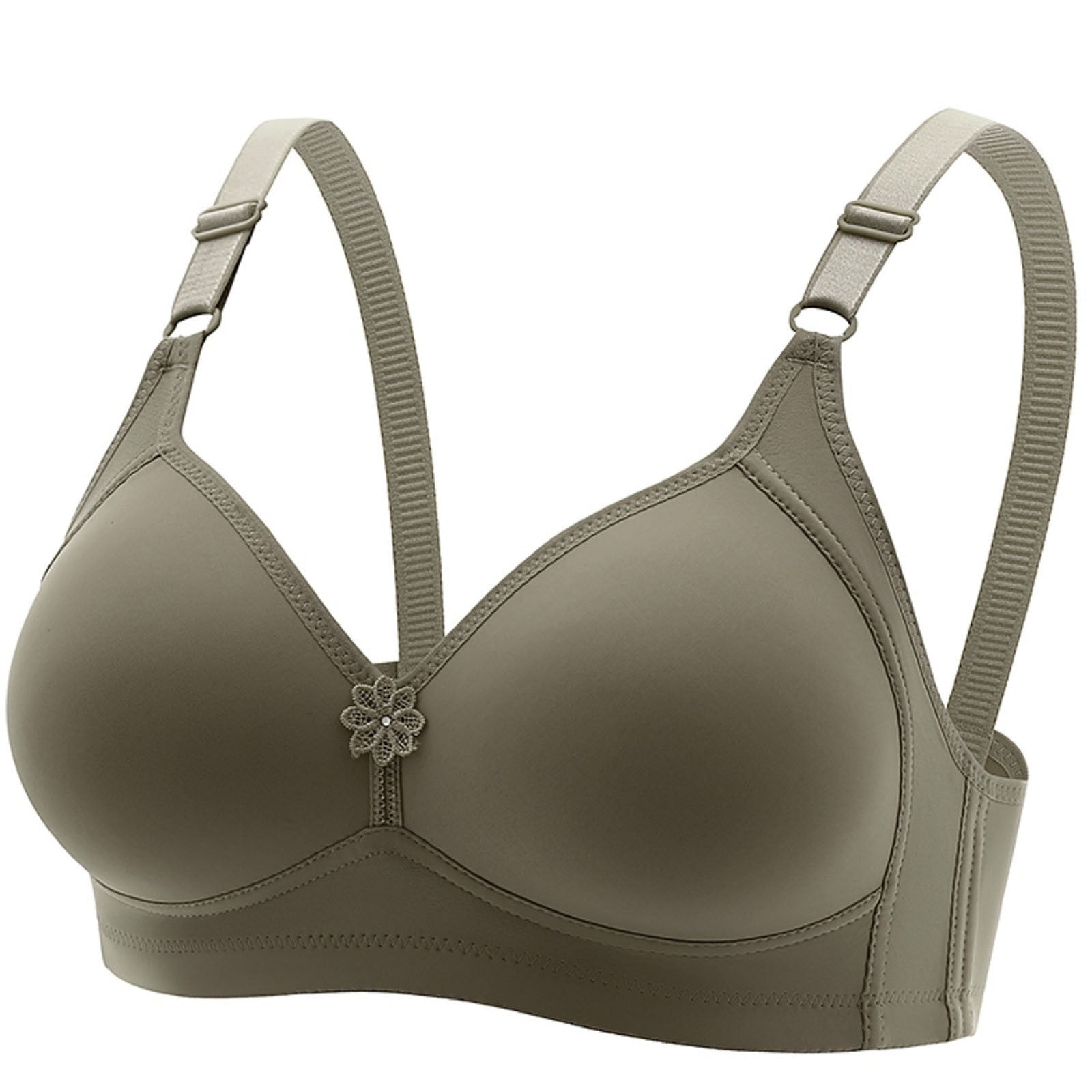Comfortable Lace Bra No Rims DE Cup Breathable Underwear for Women ...